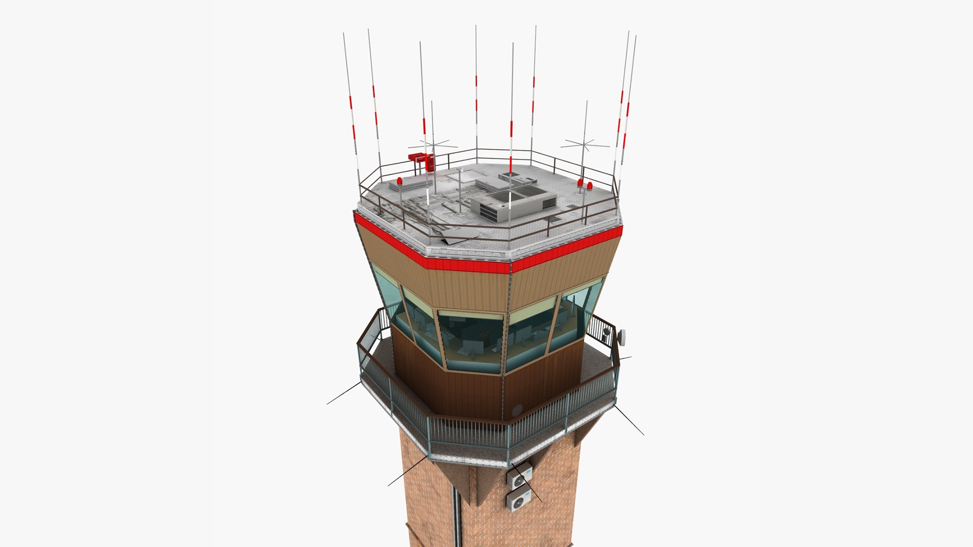 3D Air Traffic Tower - TurboSquid 1946312