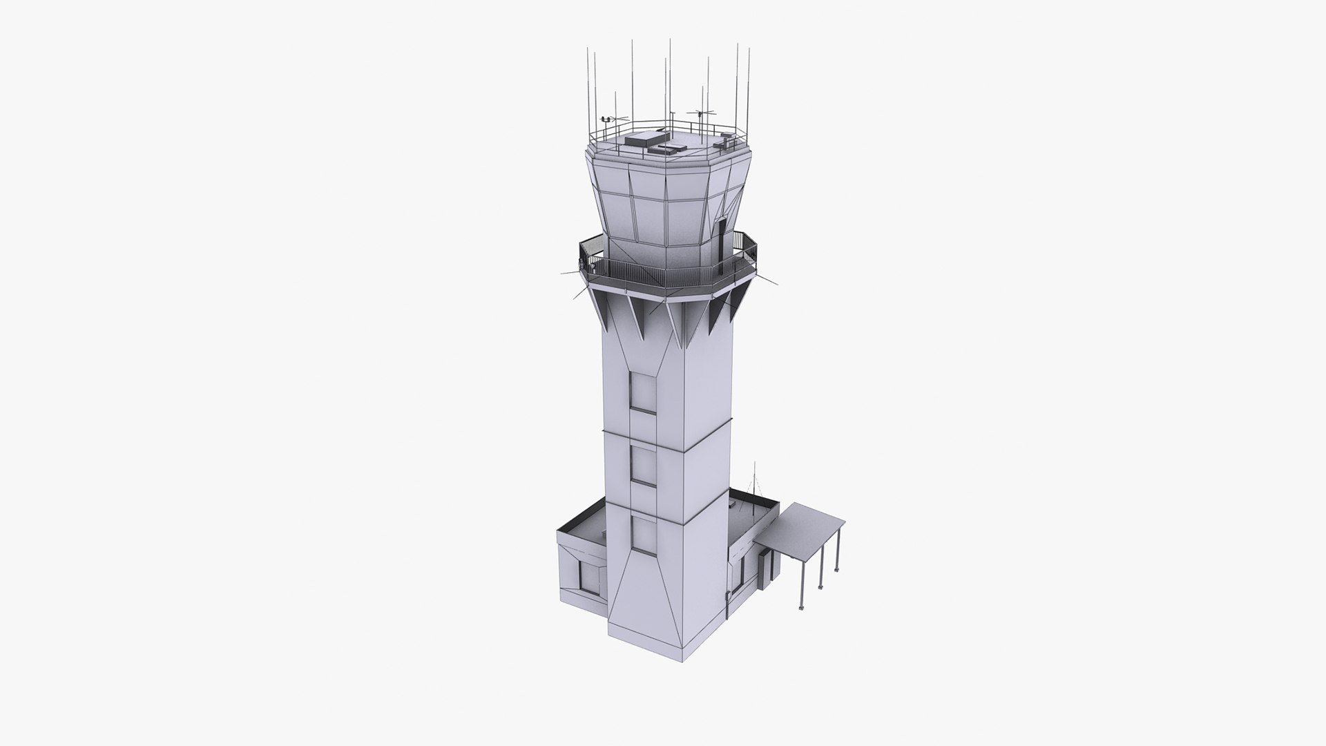3D Air Traffic Tower - TurboSquid 1946312