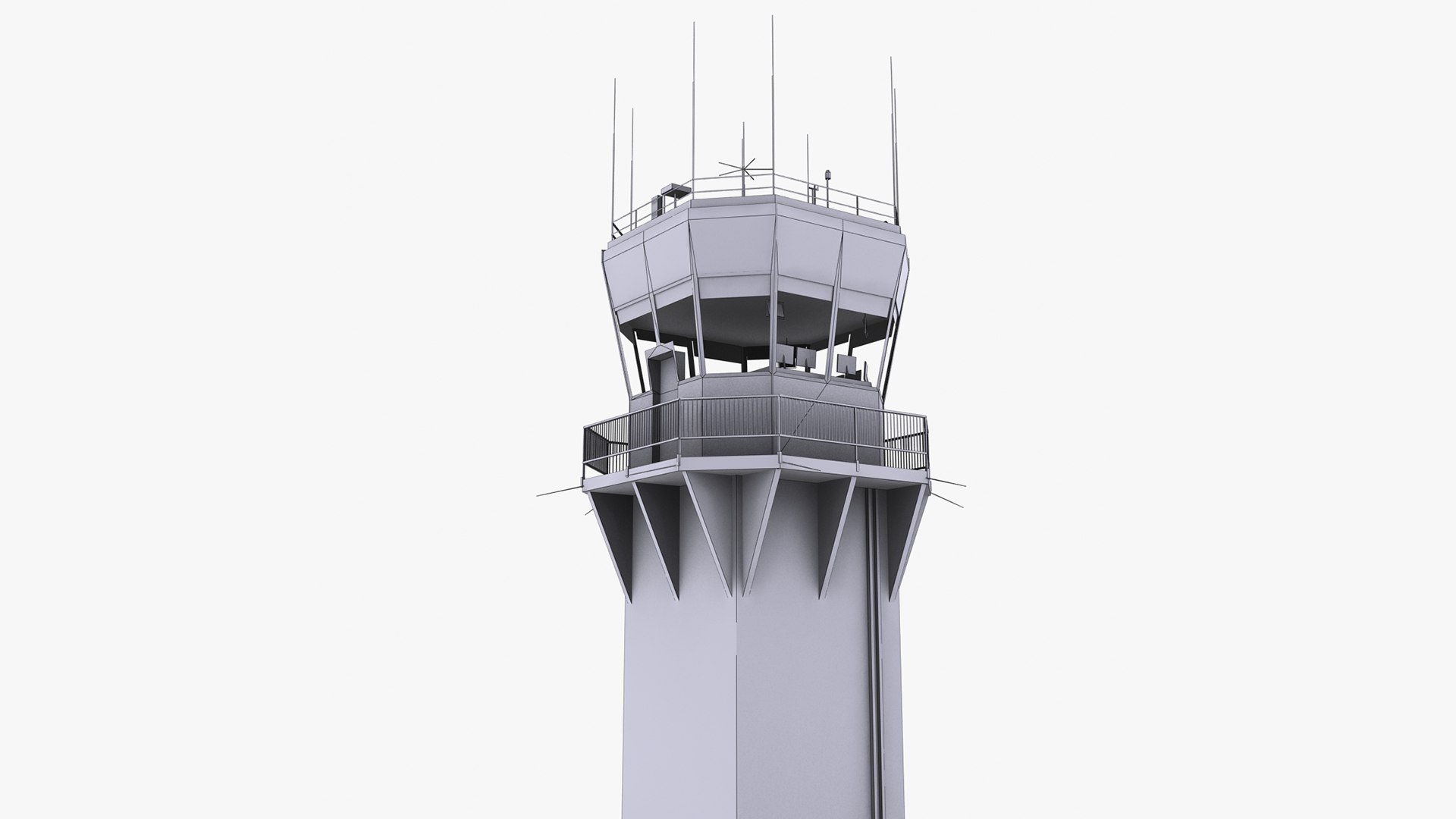3D Air Traffic Tower - TurboSquid 1946312