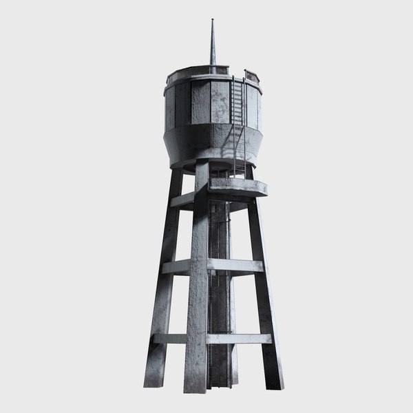 3D model Old Concrete Water Tower - TurboSquid 1995490