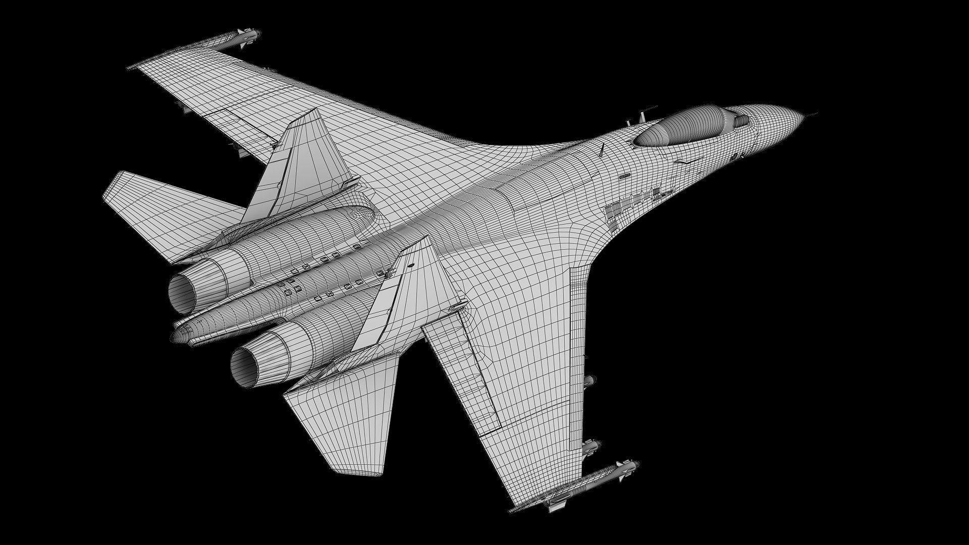 Sukhoi Su-27 3D Model - TurboSquid 1289314