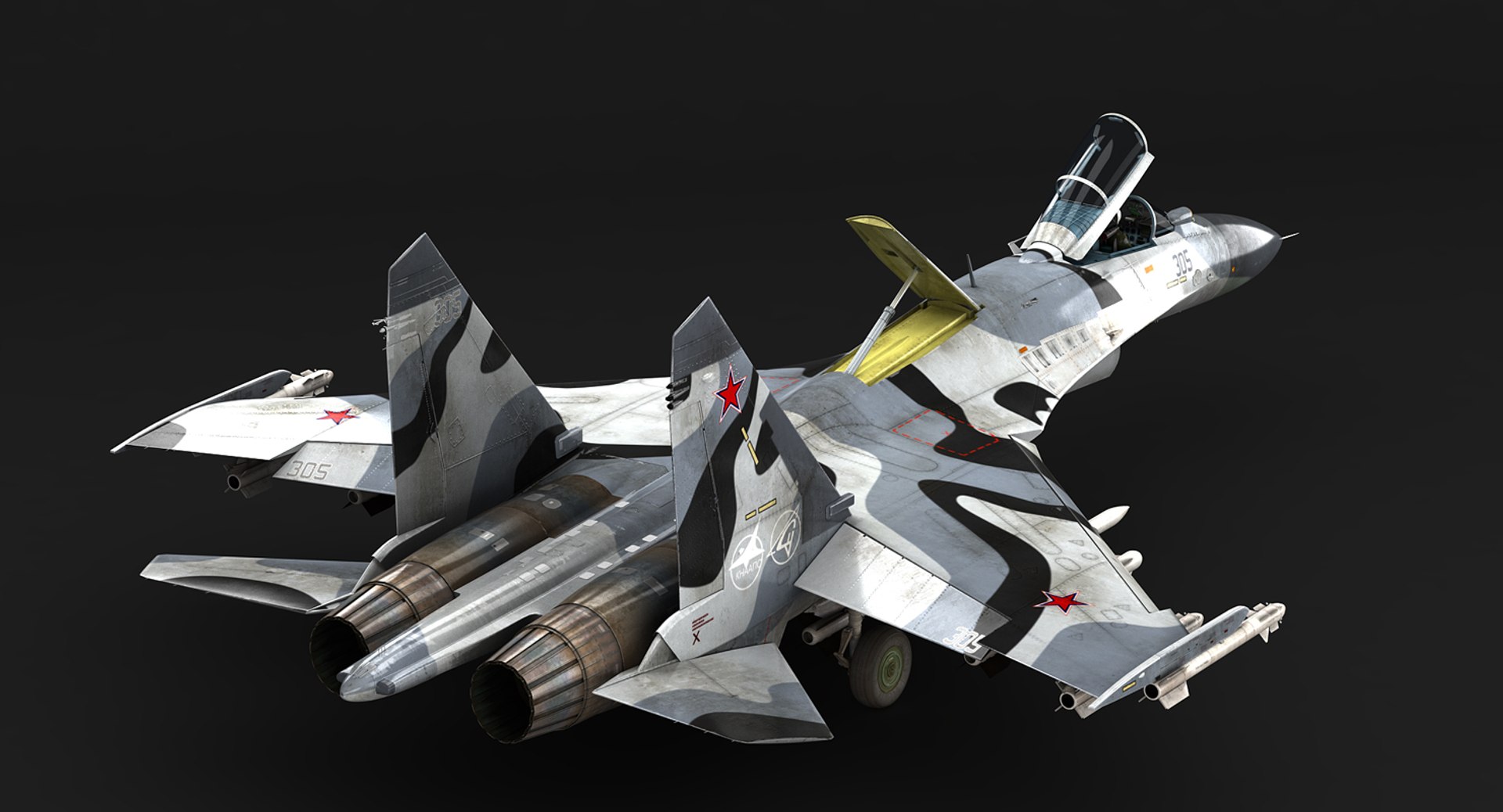 Sukhoi Su-27 3D Model - TurboSquid 1289314