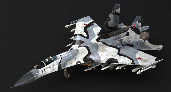 Sukhoi su-27 3D model - TurboSquid 1289314