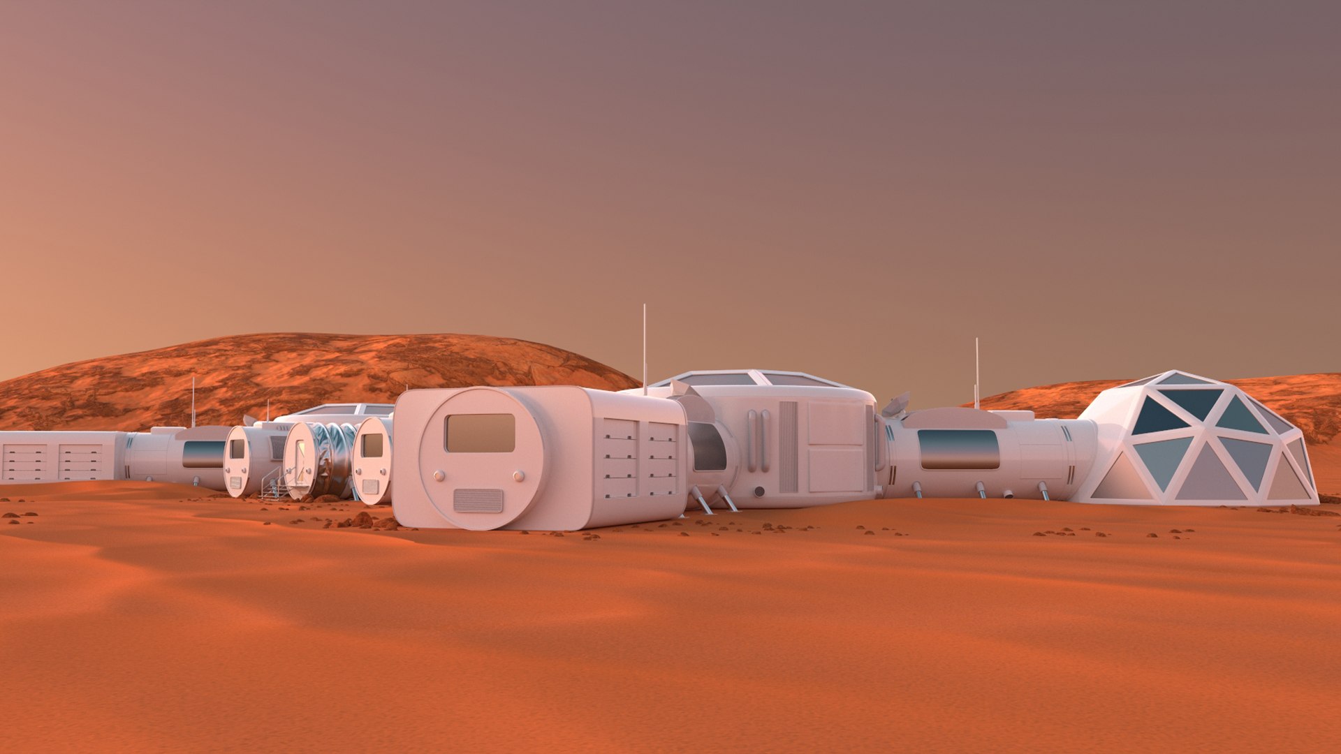 Mars City 3D Model - TurboSquid 1876661