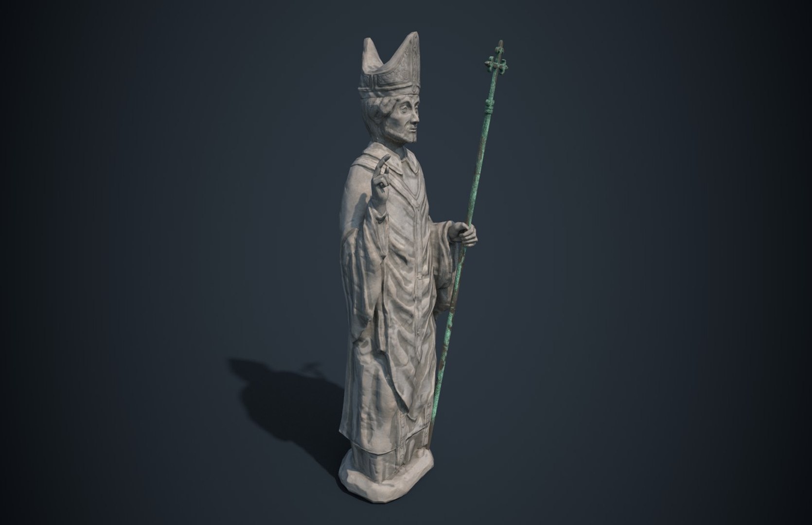 3D Statue Saint Model - TurboSquid 1645318