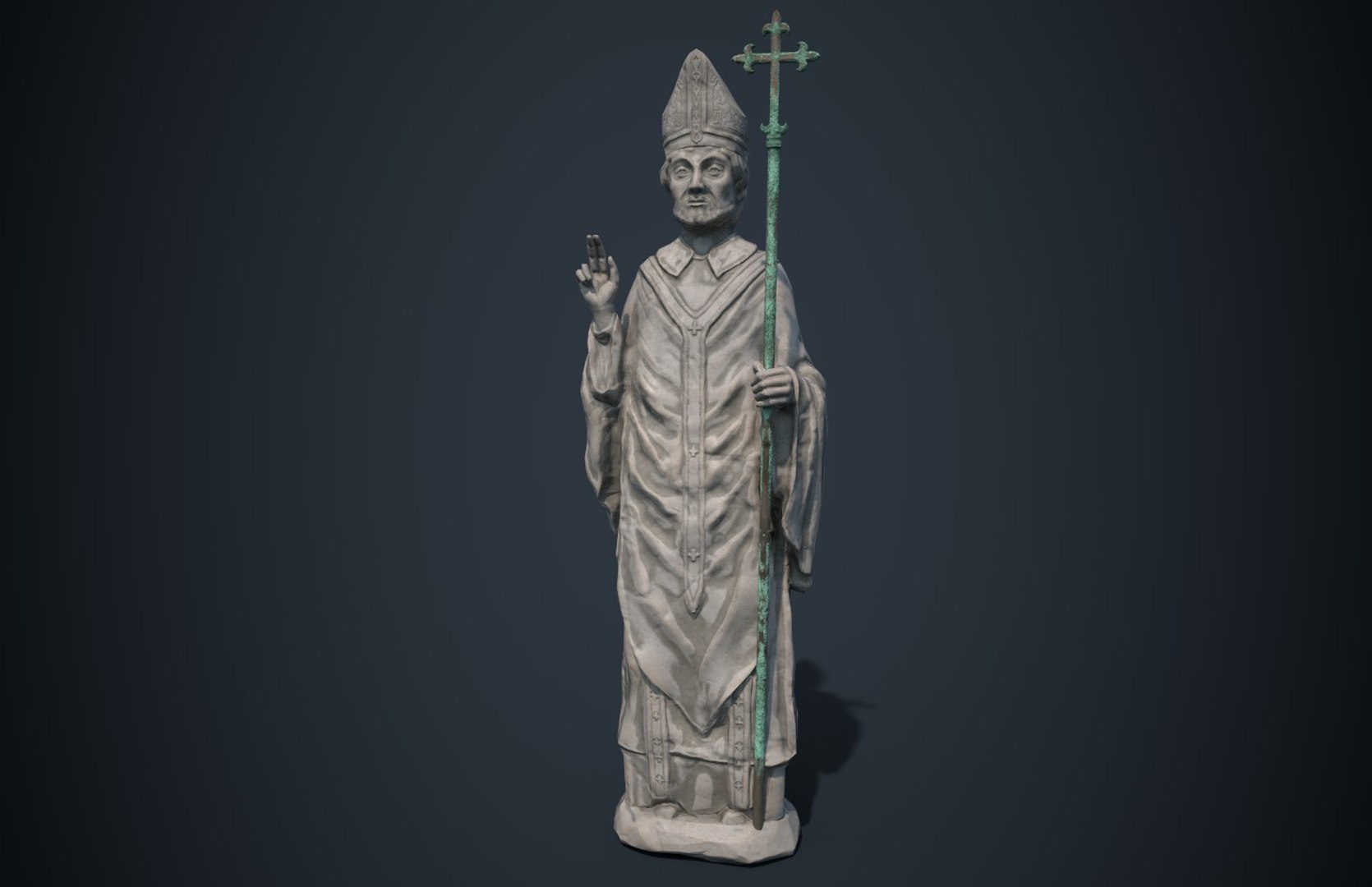 3D Statue Saint Model - TurboSquid 1645318