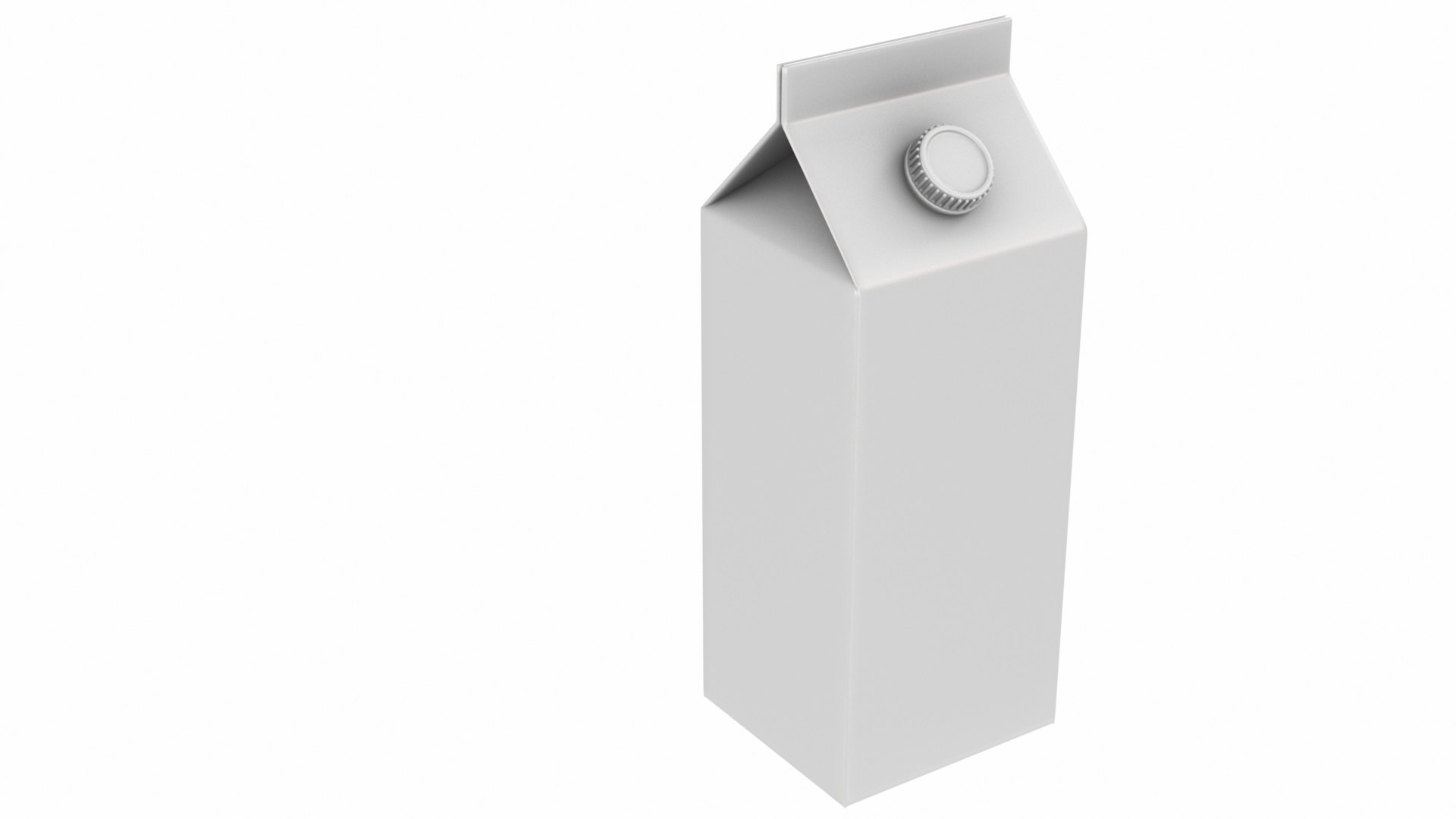 Milk Carton Box 1 Clay Model - TurboSquid 2101891