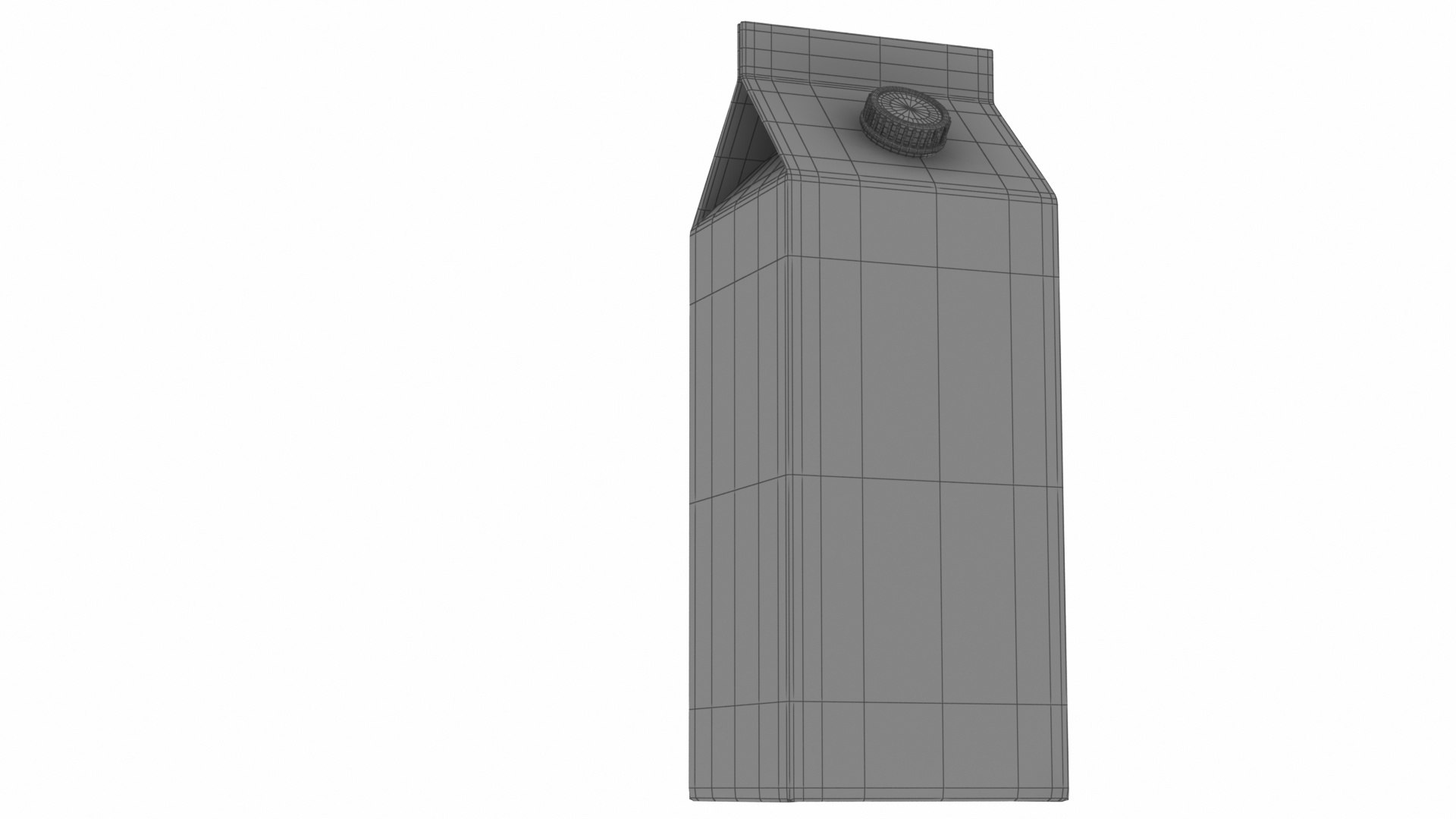 Milk Carton Box 1 Clay Model - TurboSquid 2101891