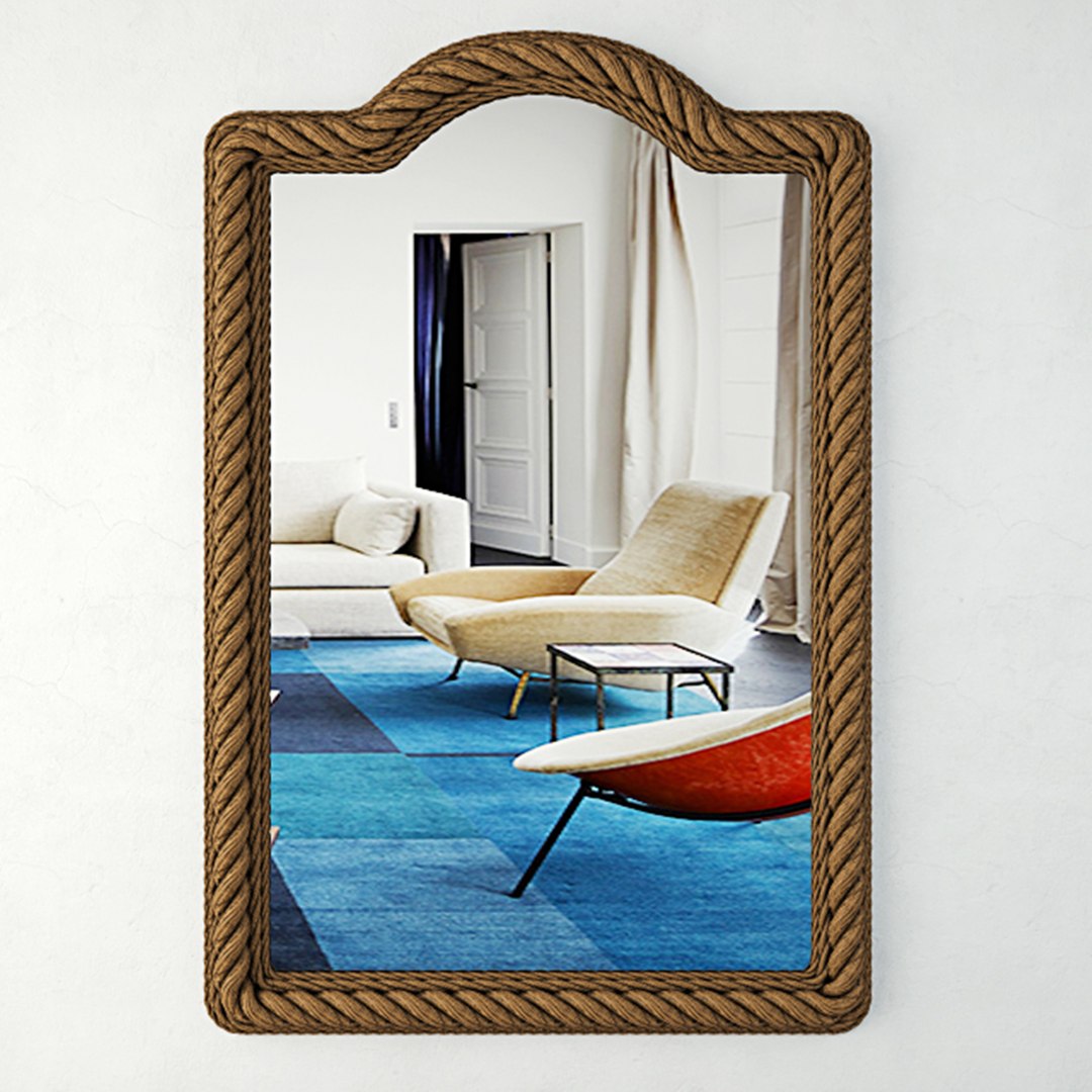 3D Rectangle Rope Wall Mirror Model - TurboSquid 1203091