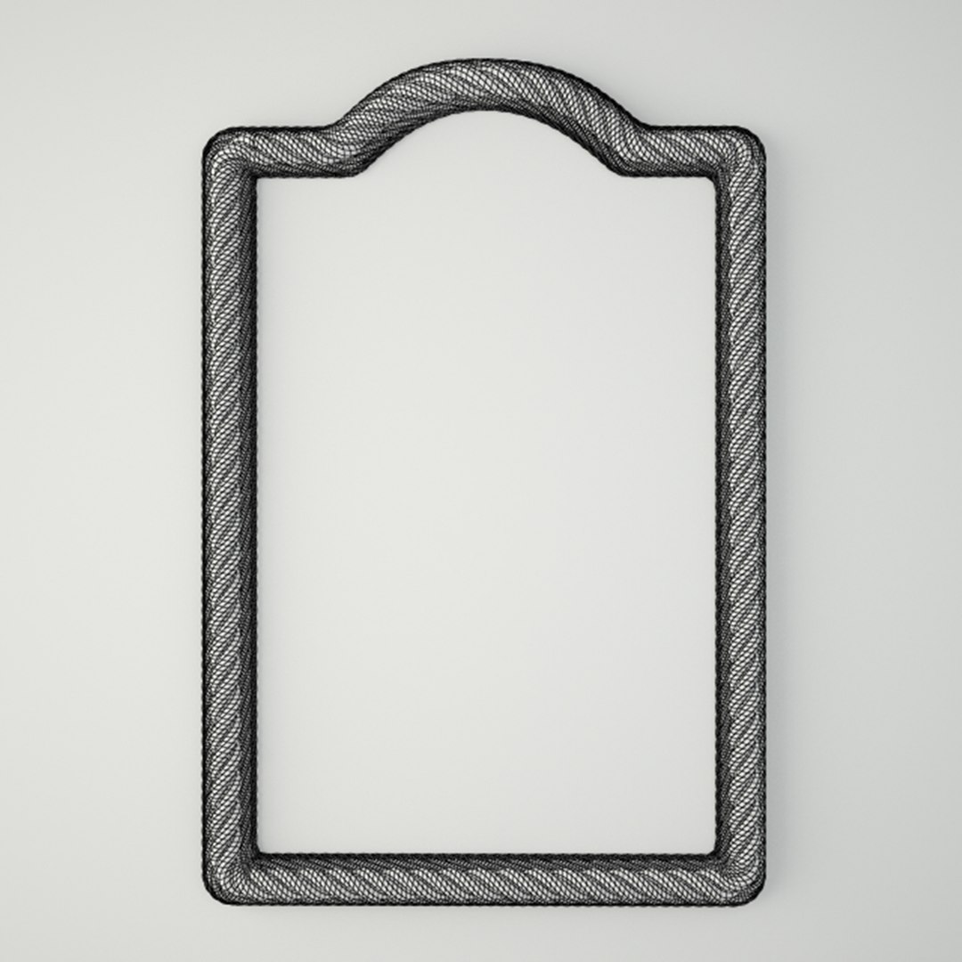 3D Rectangle Rope Wall Mirror Model - TurboSquid 1203091