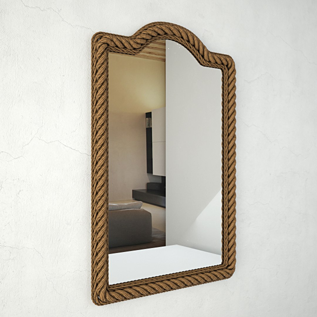 3D Rectangle Rope Wall Mirror Model - TurboSquid 1203091