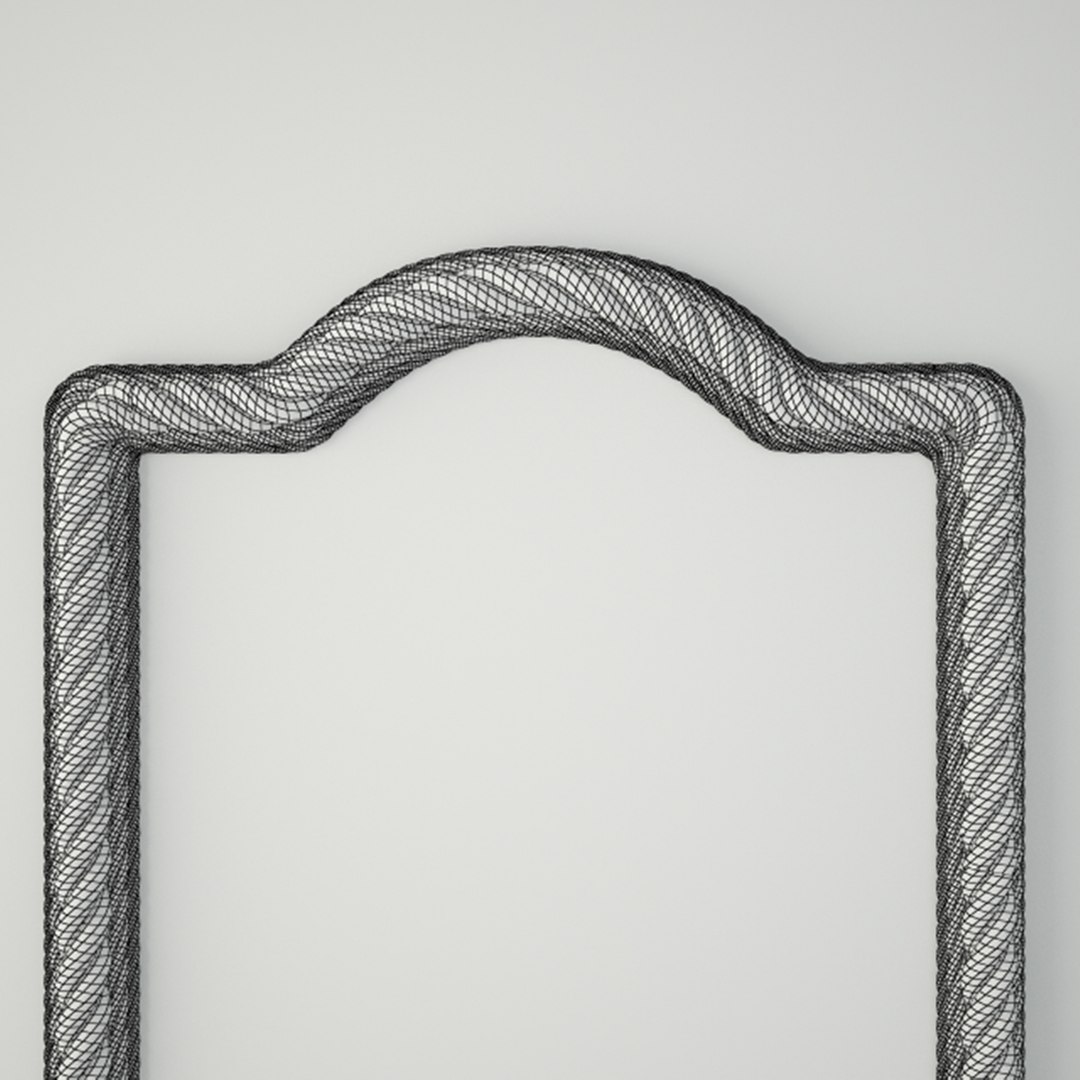 3D Rectangle Rope Wall Mirror Model - TurboSquid 1203091