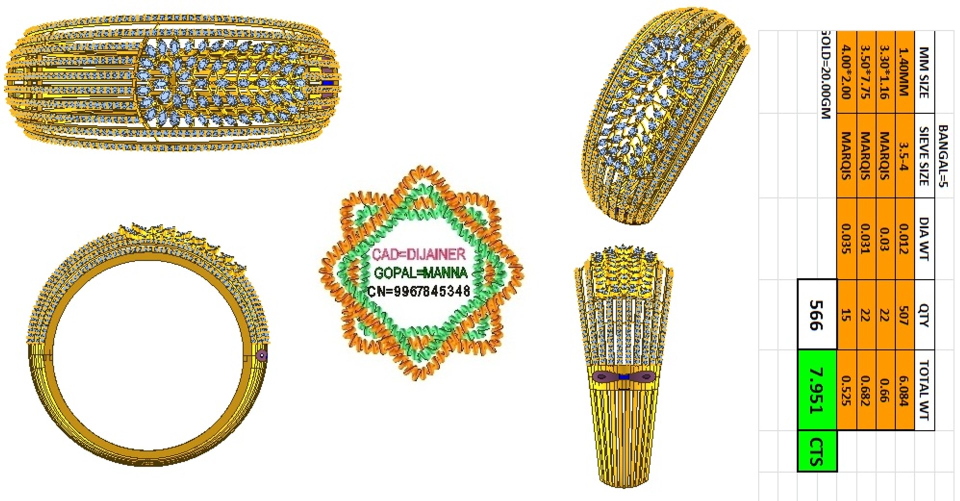 3D Bangles - TurboSquid 1616632