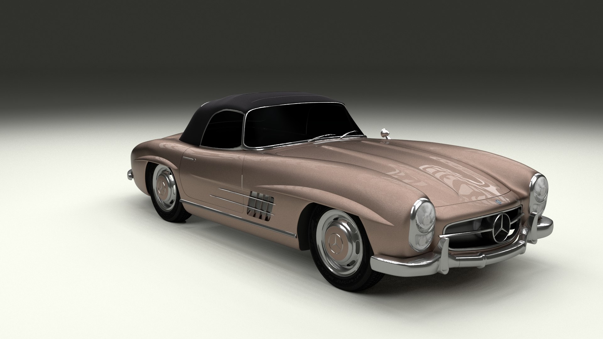 3dsmax mercedes 300sl roadster