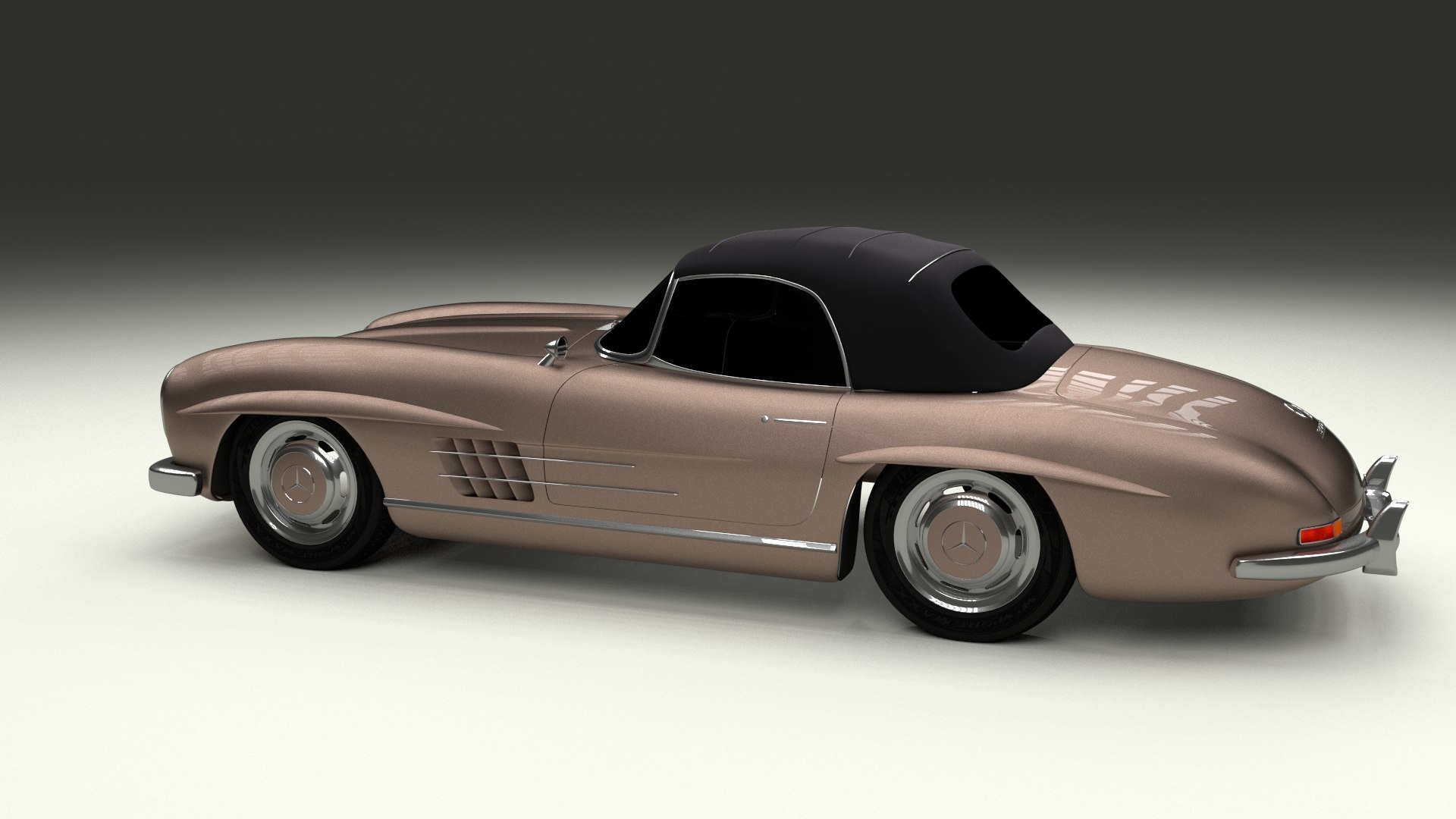 3dsmax mercedes 300sl roadster