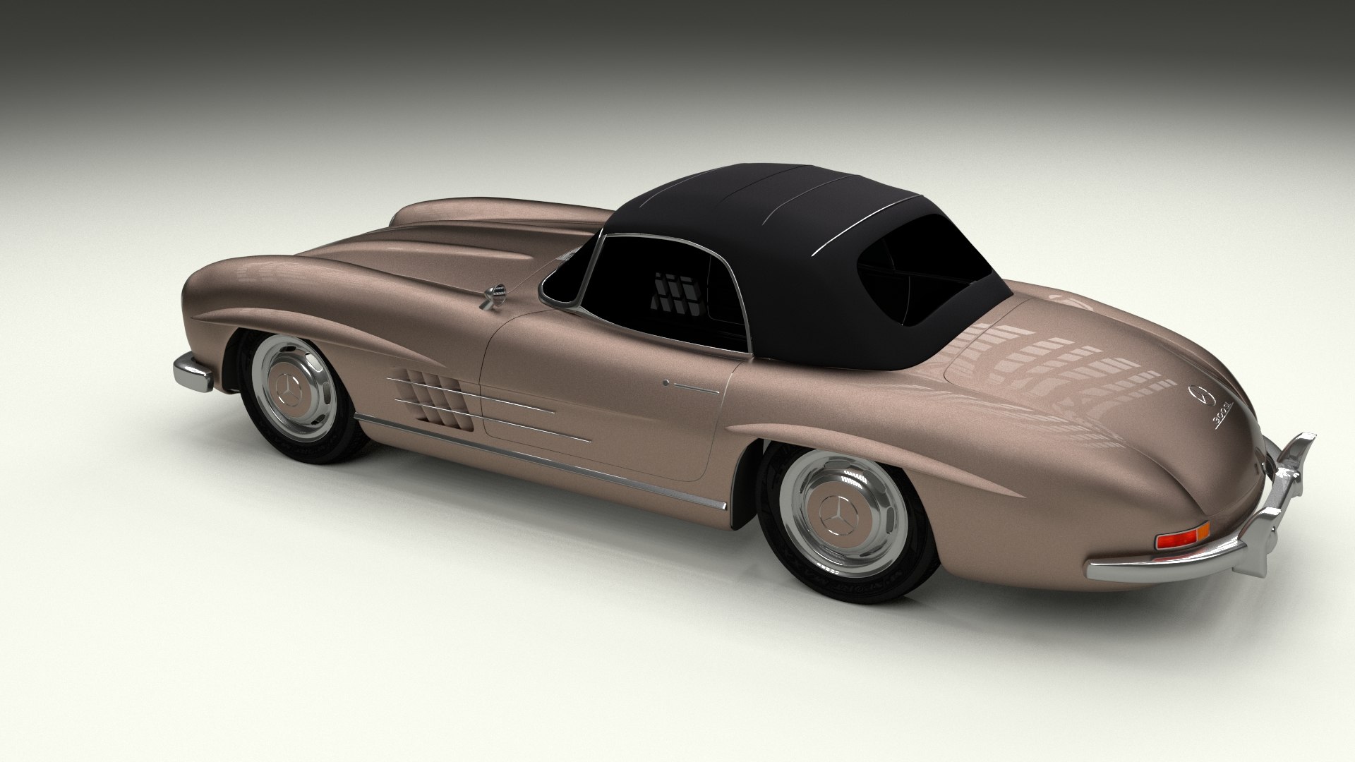 3dsmax mercedes 300sl roadster