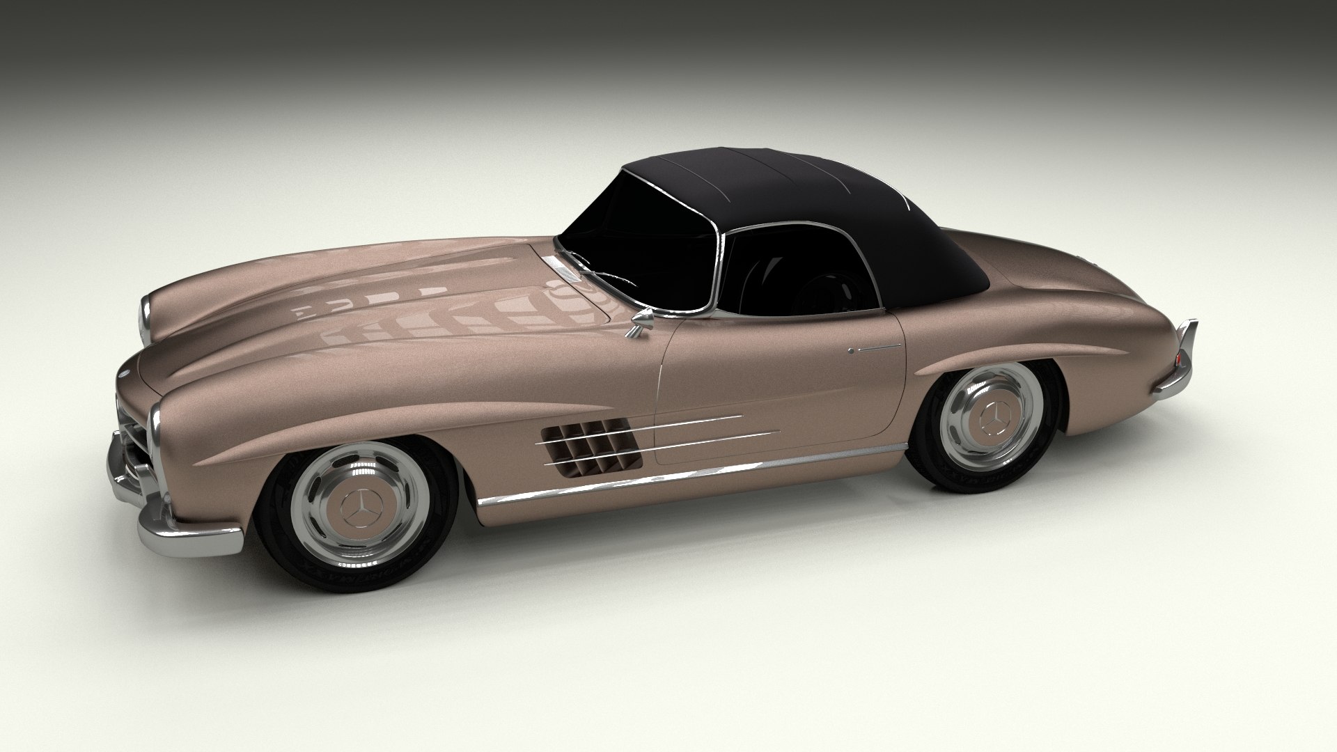 3dsmax mercedes 300sl roadster