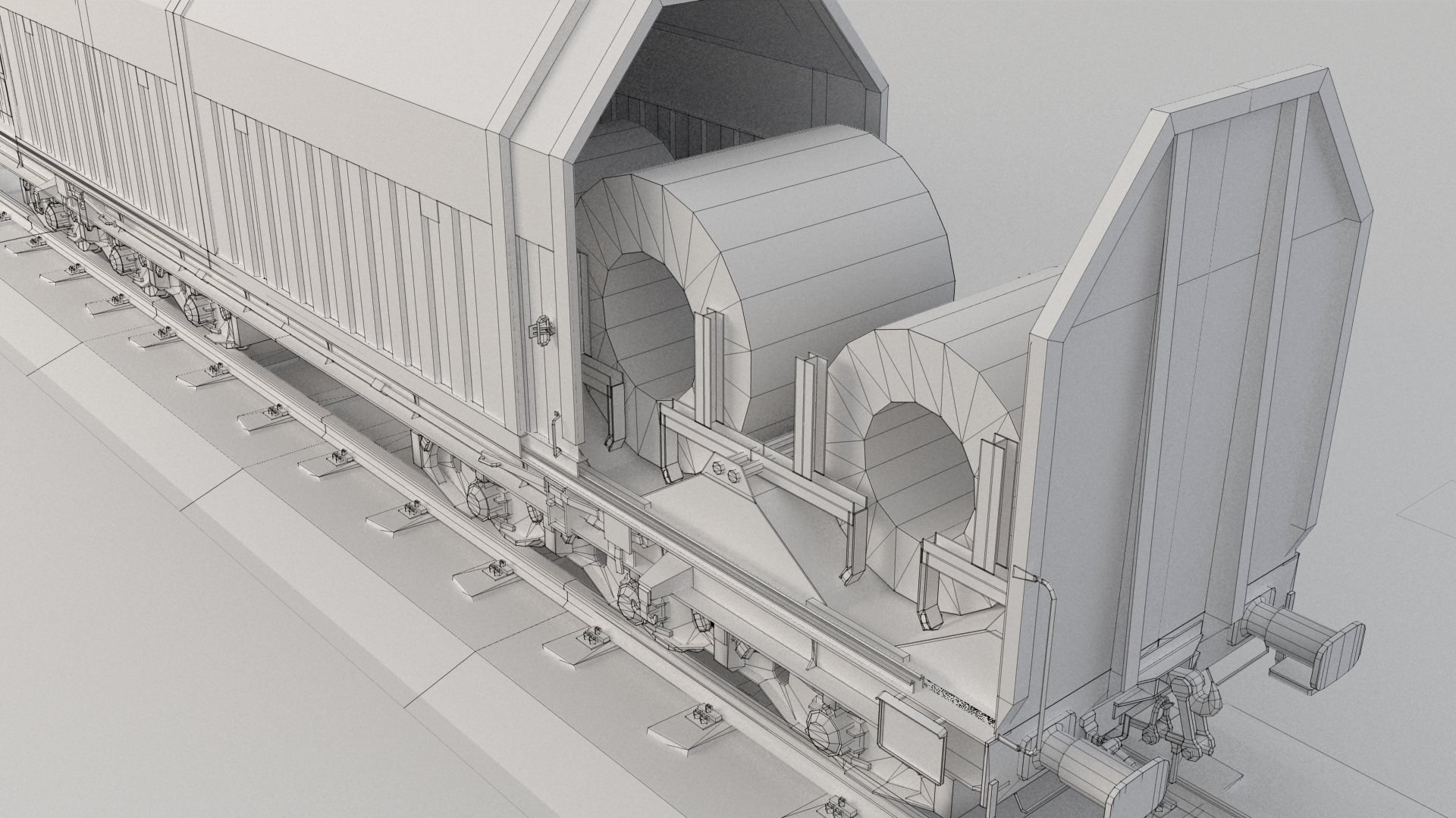 3D Container Train Model - TurboSquid 1527226