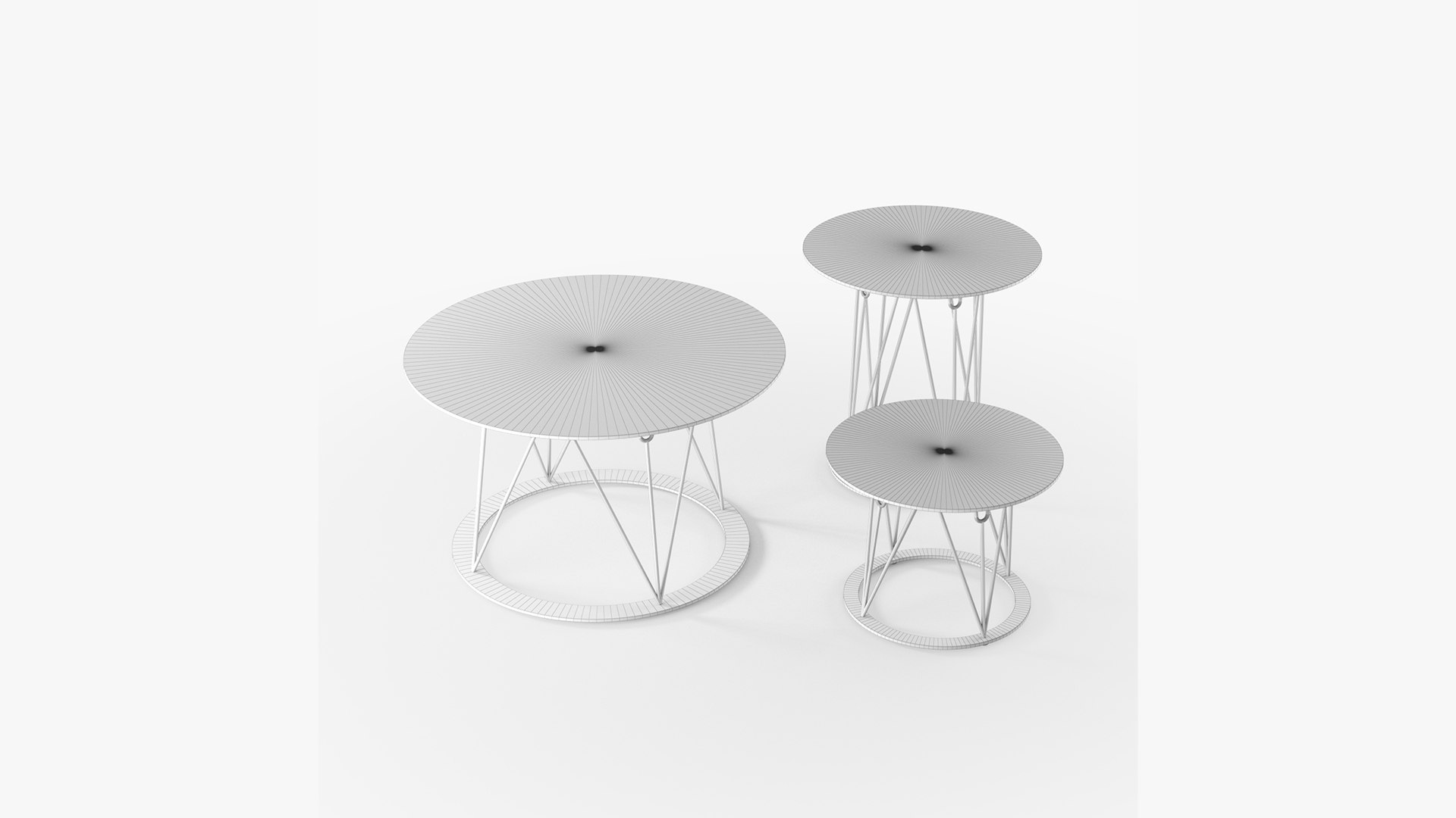 ATAMAN Mesh Coffee Table Set 3D Model - TurboSquid 2281117