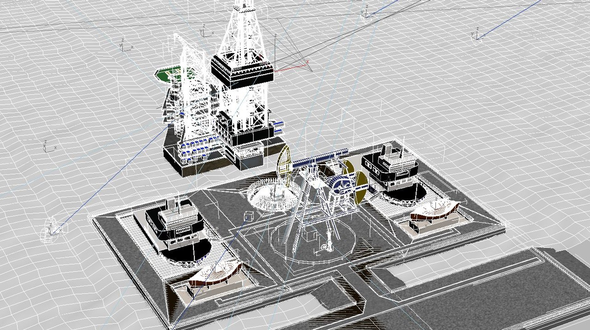 Oil Drilling Rig 3d Model