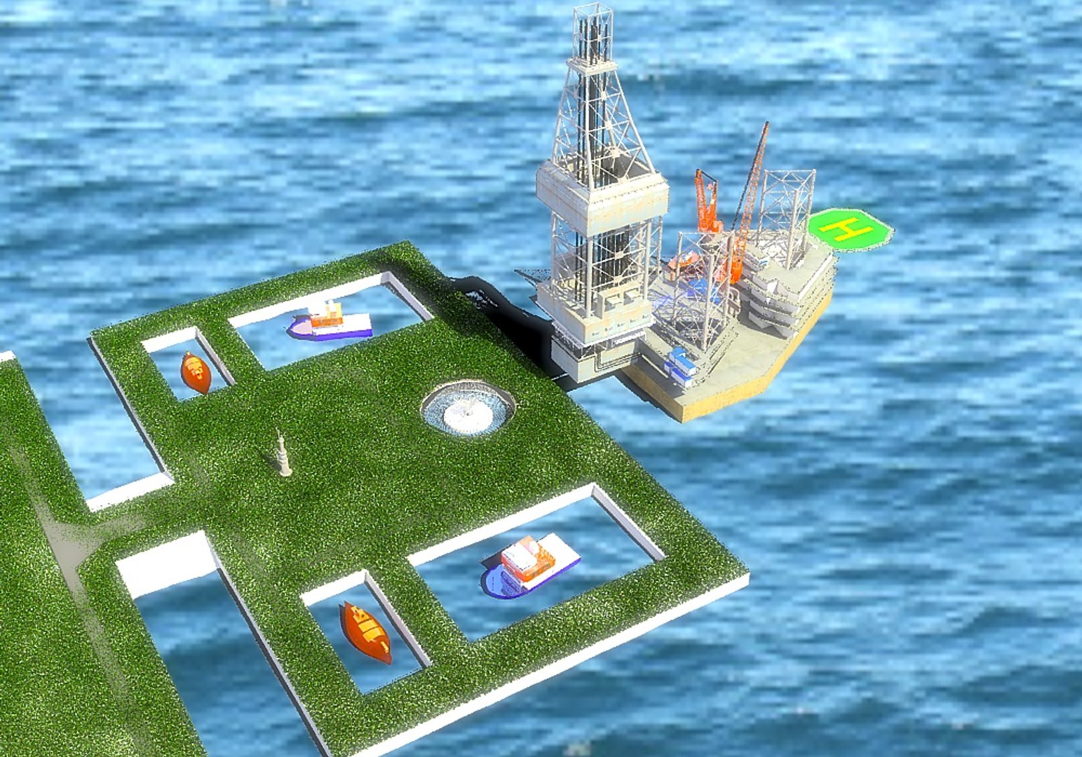 Oil Drilling Rig 3d Model