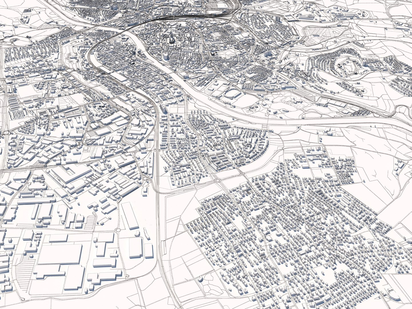 3D City Ulm - TurboSquid 1433990