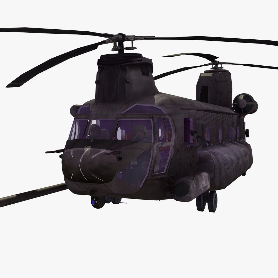 3d Model Mh47g Chinook Helicopter Mh-47