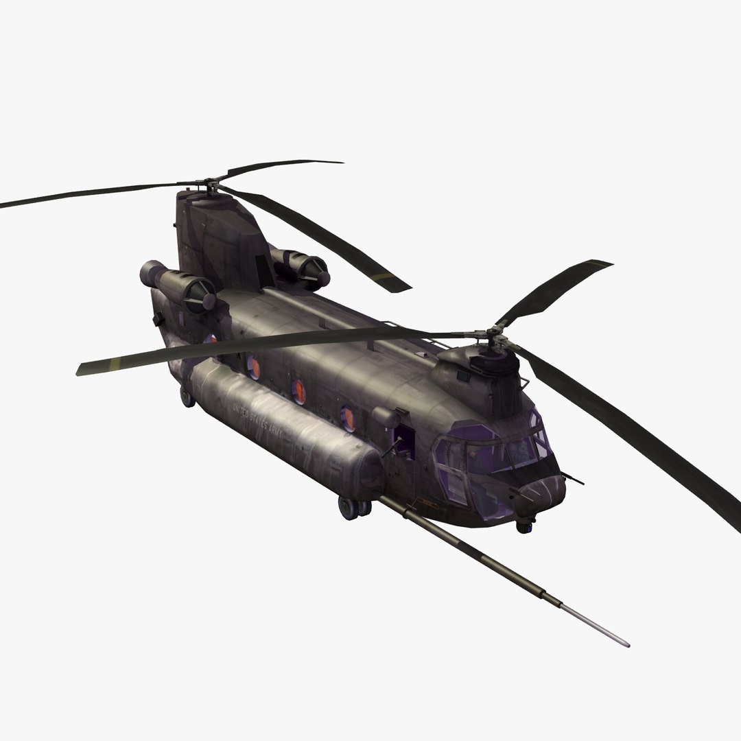 3d Model Mh47g Chinook Helicopter Mh-47