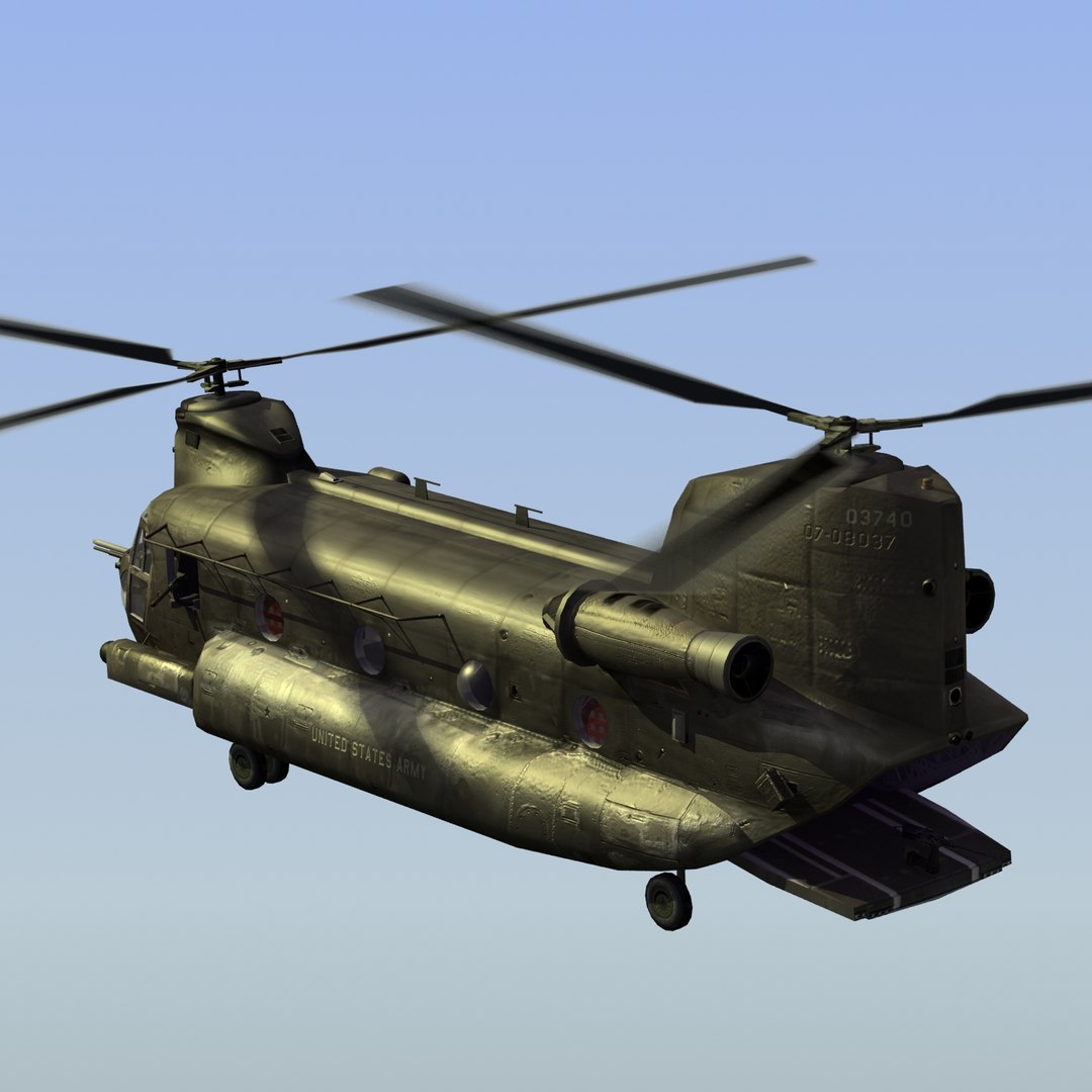 3d Model Mh47g Chinook Helicopter Mh-47