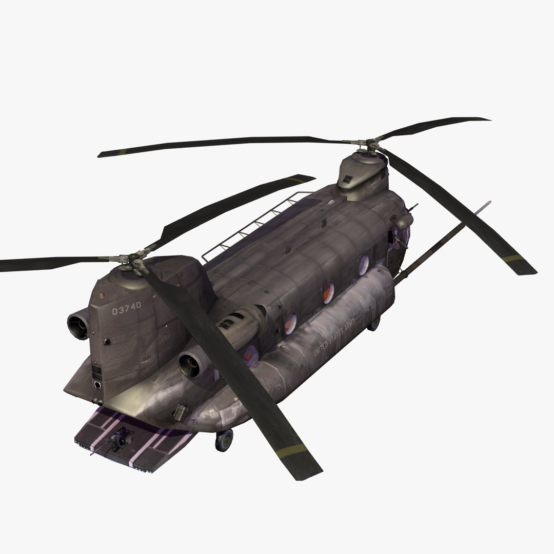 3d Model Mh47g Chinook Helicopter Mh-47