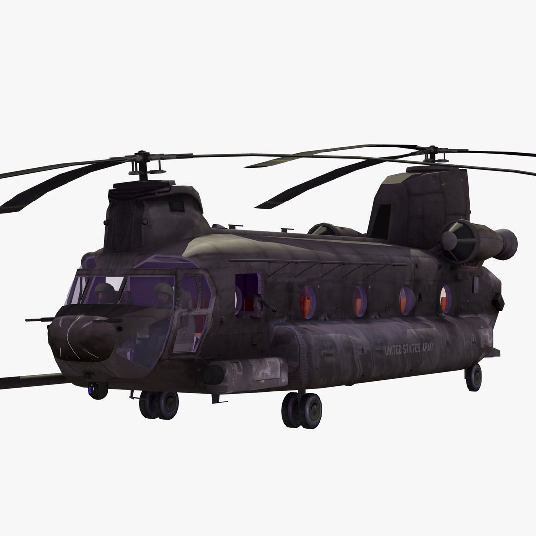 3d Model Mh47g Chinook Helicopter Mh-47