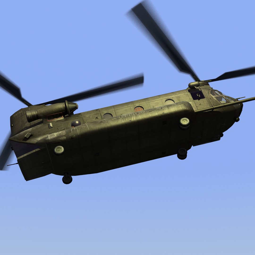 3d Model Mh47g Chinook Helicopter Mh-47