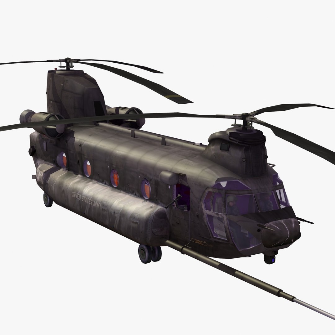 3d Model Mh47g Chinook Helicopter Mh-47
