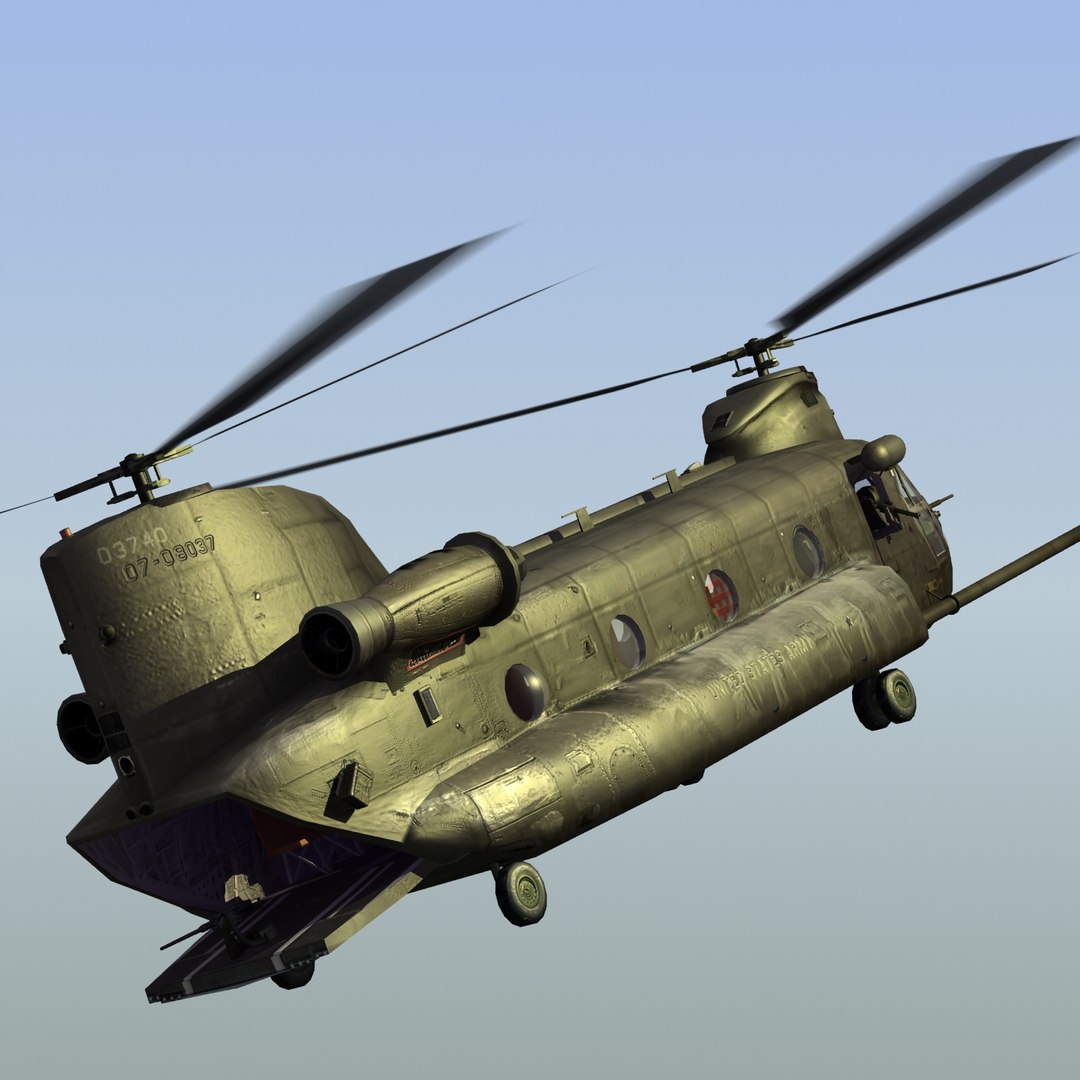 3d Model Mh47g Chinook Helicopter Mh-47