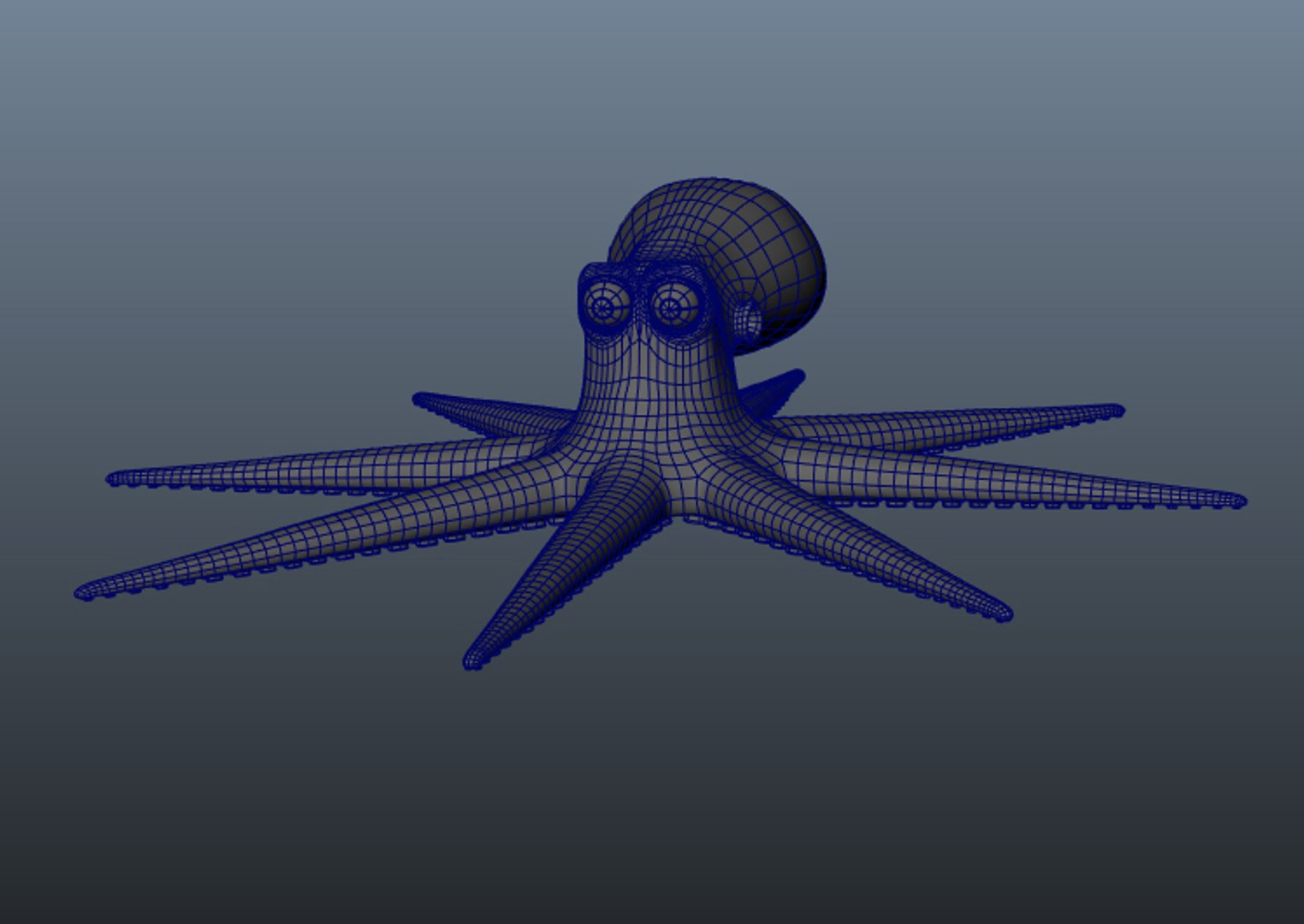 Cartoon Octopus 3d Obj
