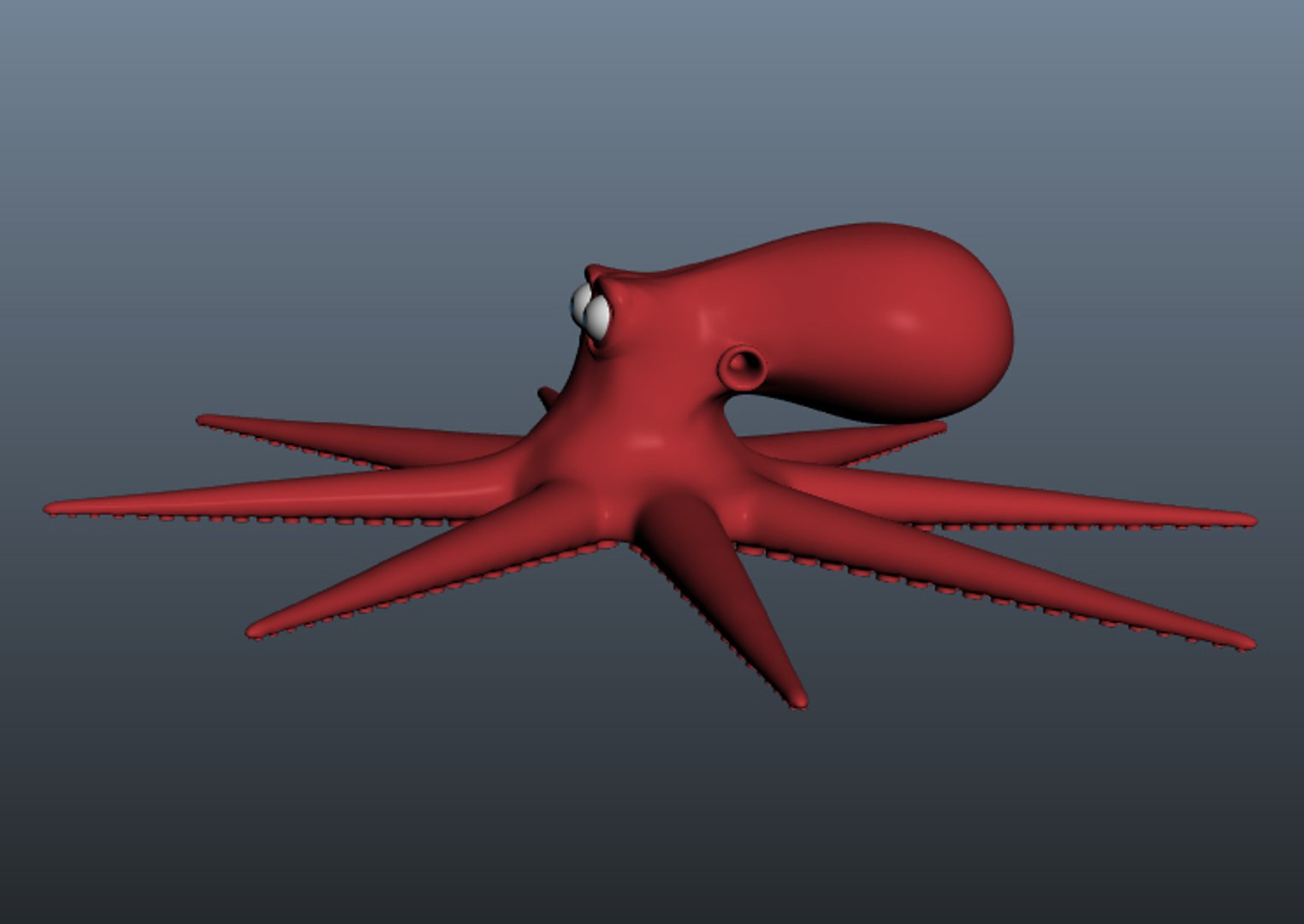 Cartoon Octopus 3d Obj