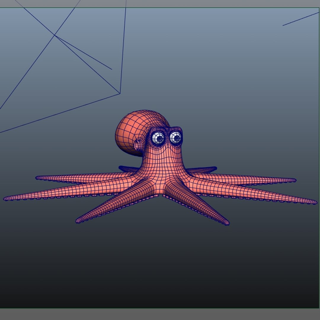 Cartoon Octopus 3d Obj