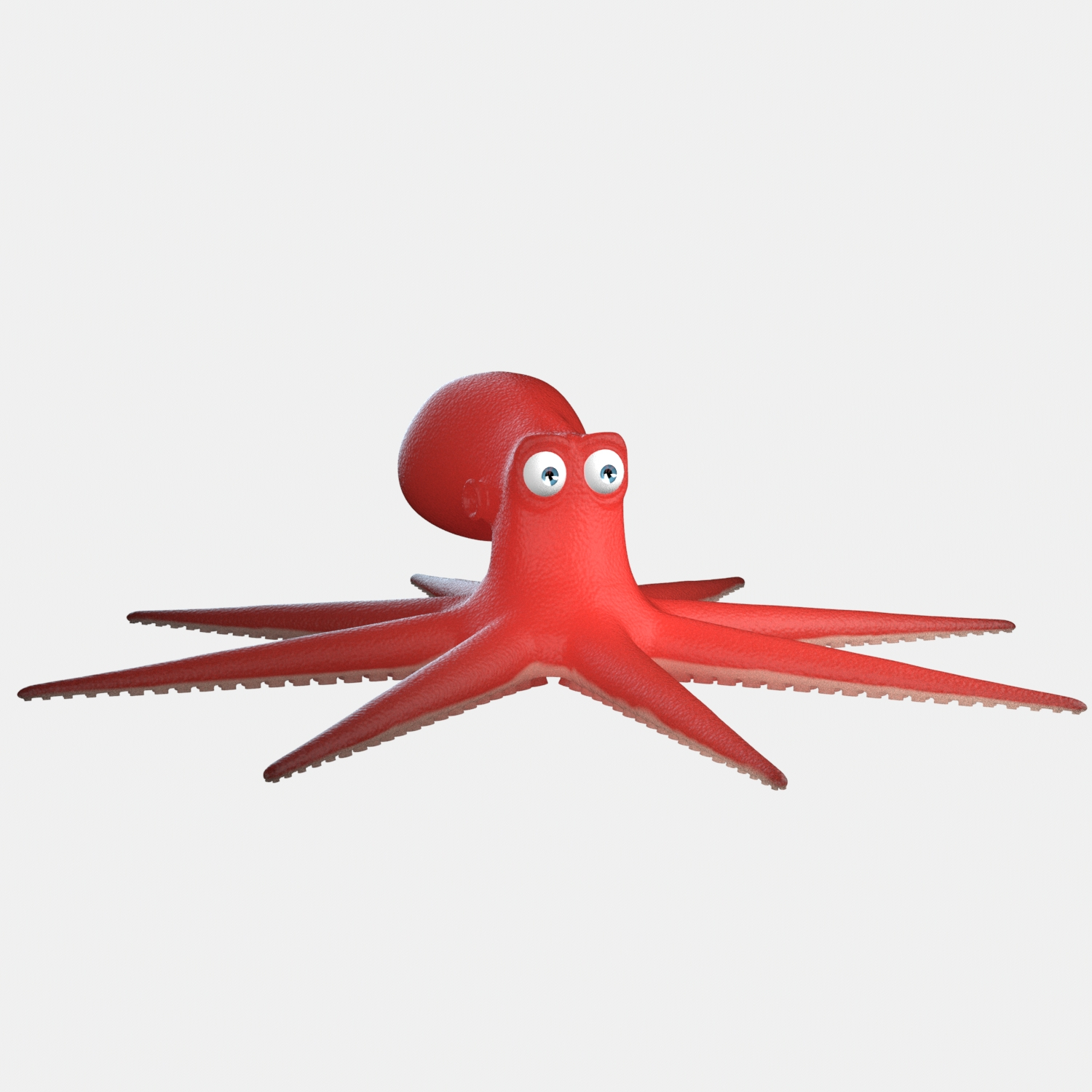 cartoon octopus 3d obj