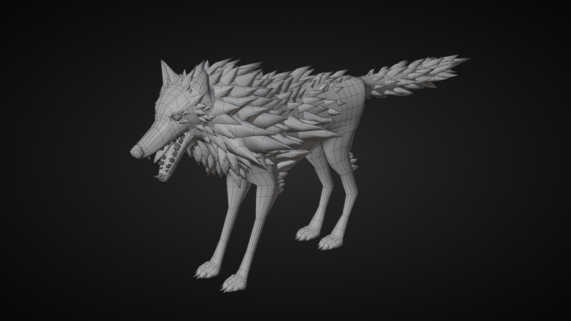 Free Low Poly Dark Wolf 3D - TurboSquid 2401061