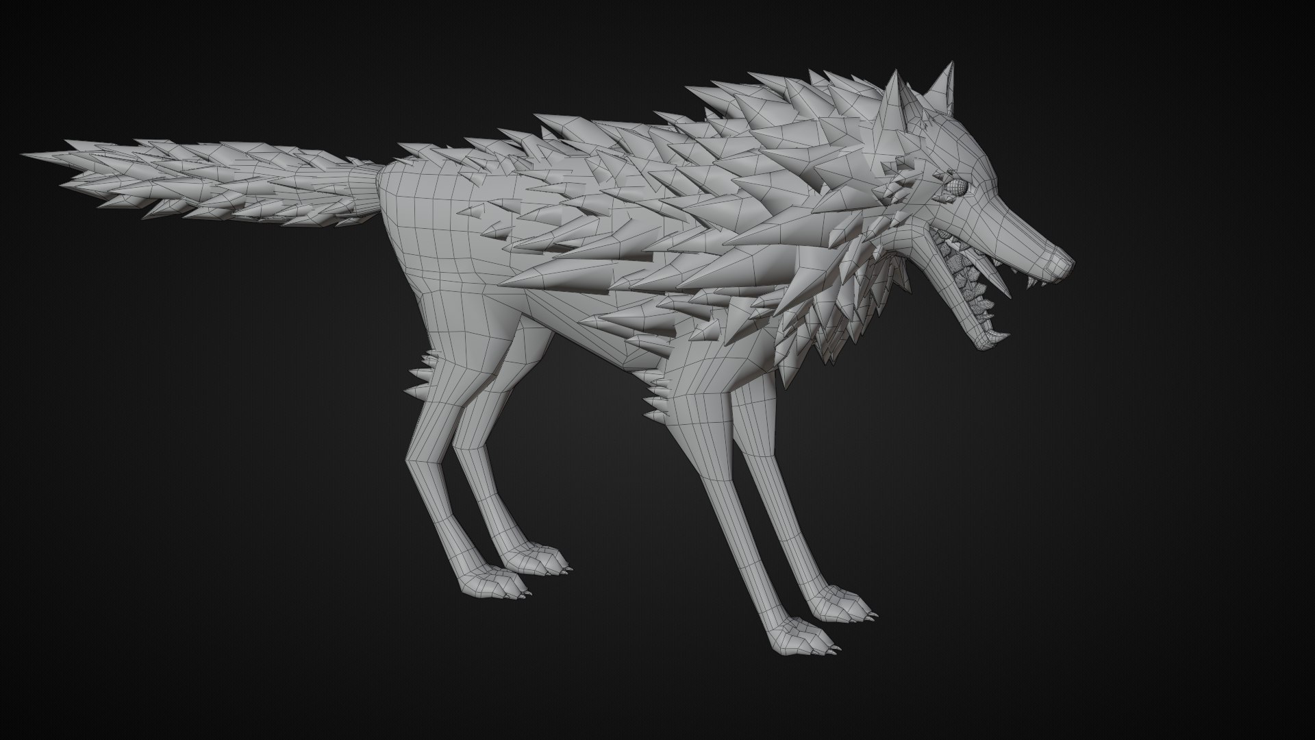 Free Low Poly Dark Wolf 3D - TurboSquid 2401061