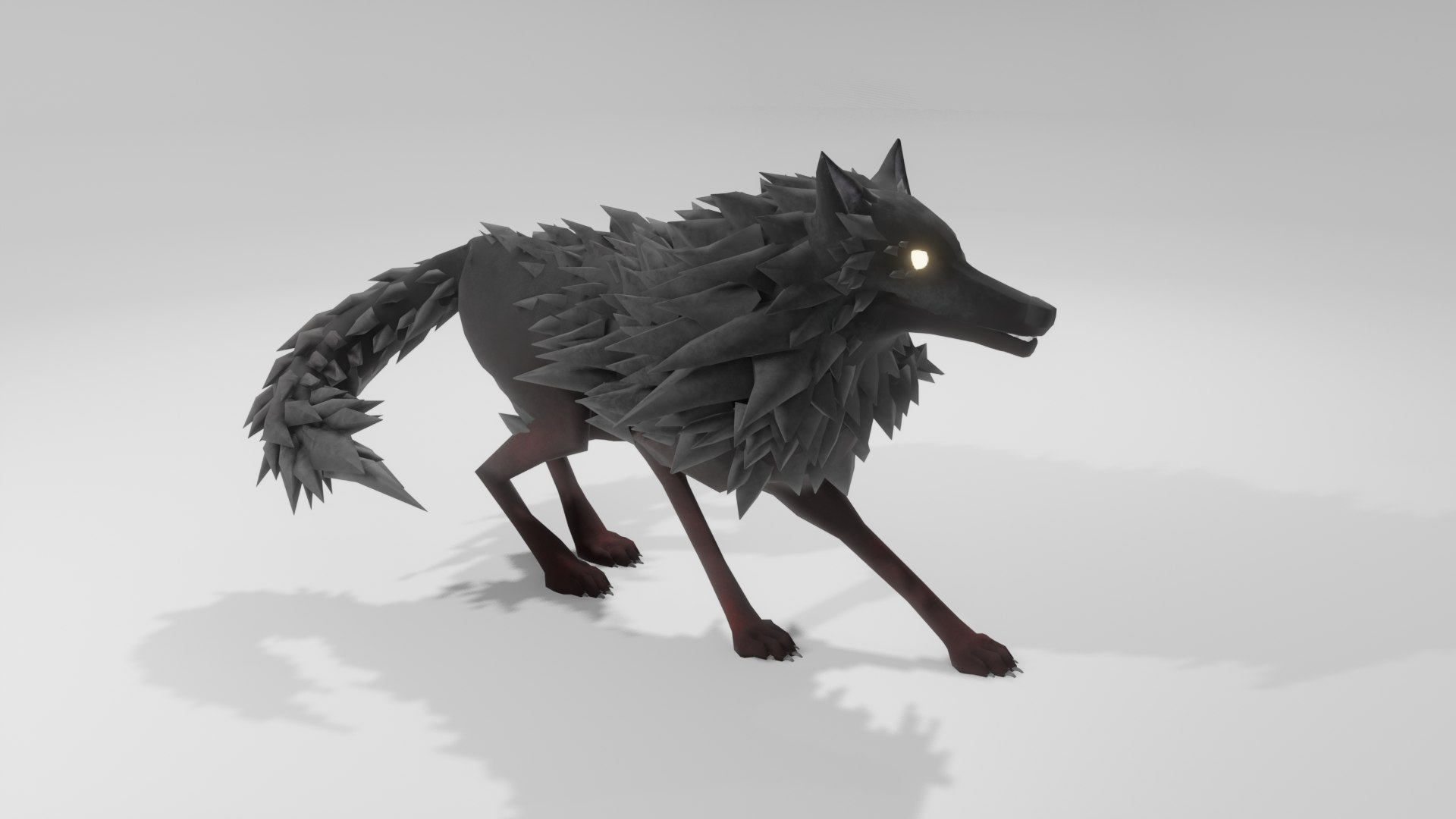 Free Low Poly Dark Wolf 3D - TurboSquid 2401061