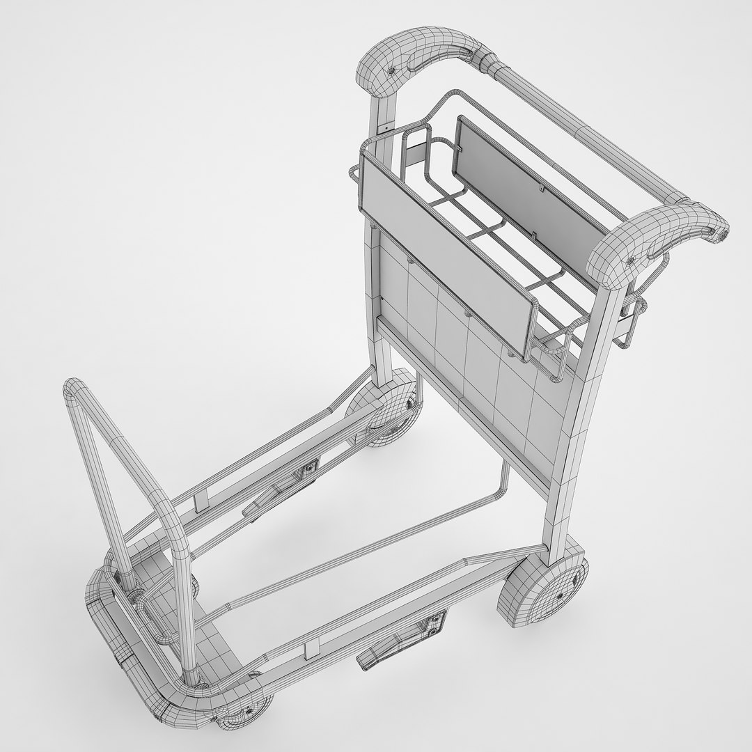 Airport Luggage Trolley 3D Model - TurboSquid 1343947