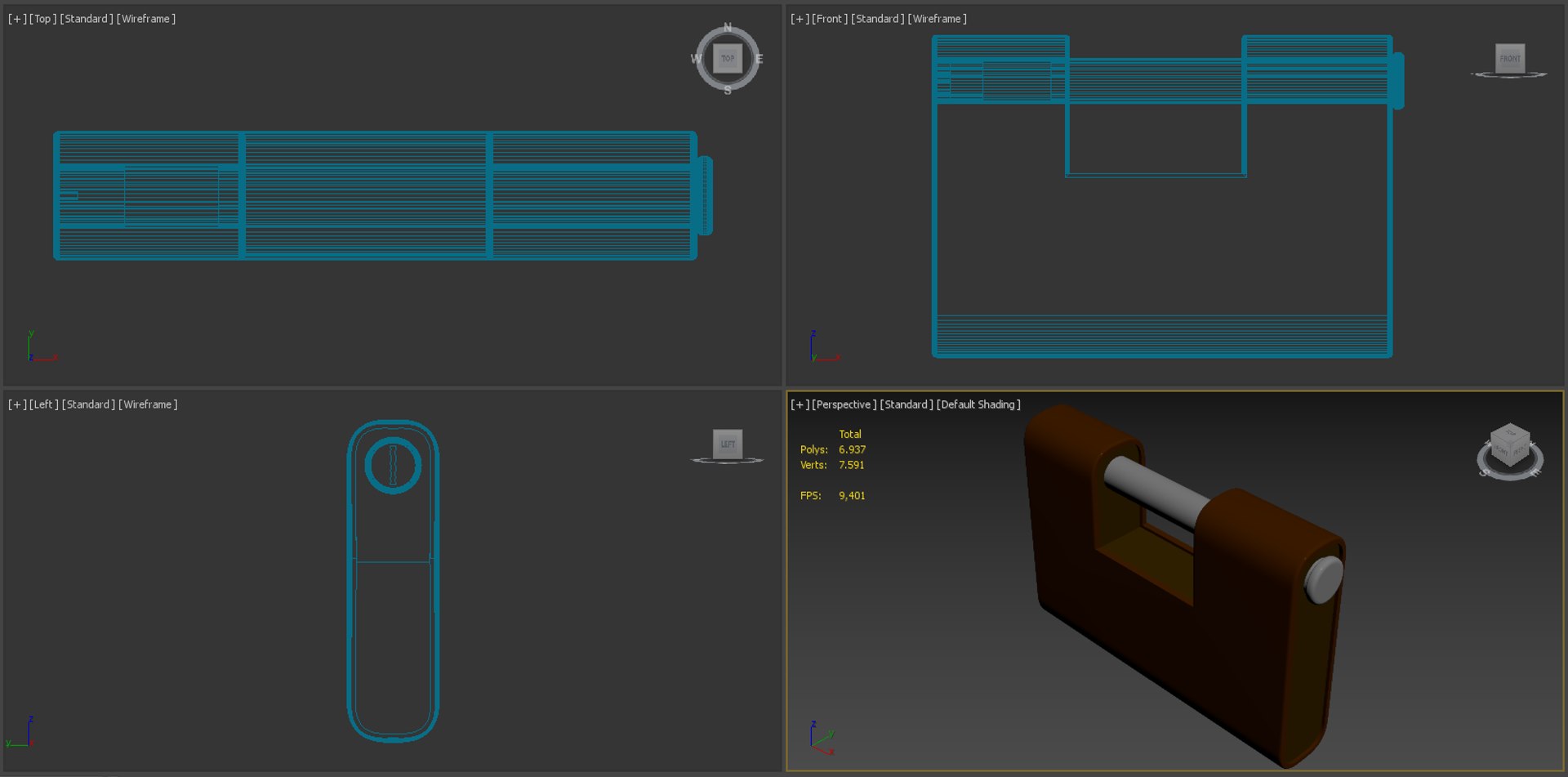Lock Sliding Bolt 3D Model - TurboSquid 2163930