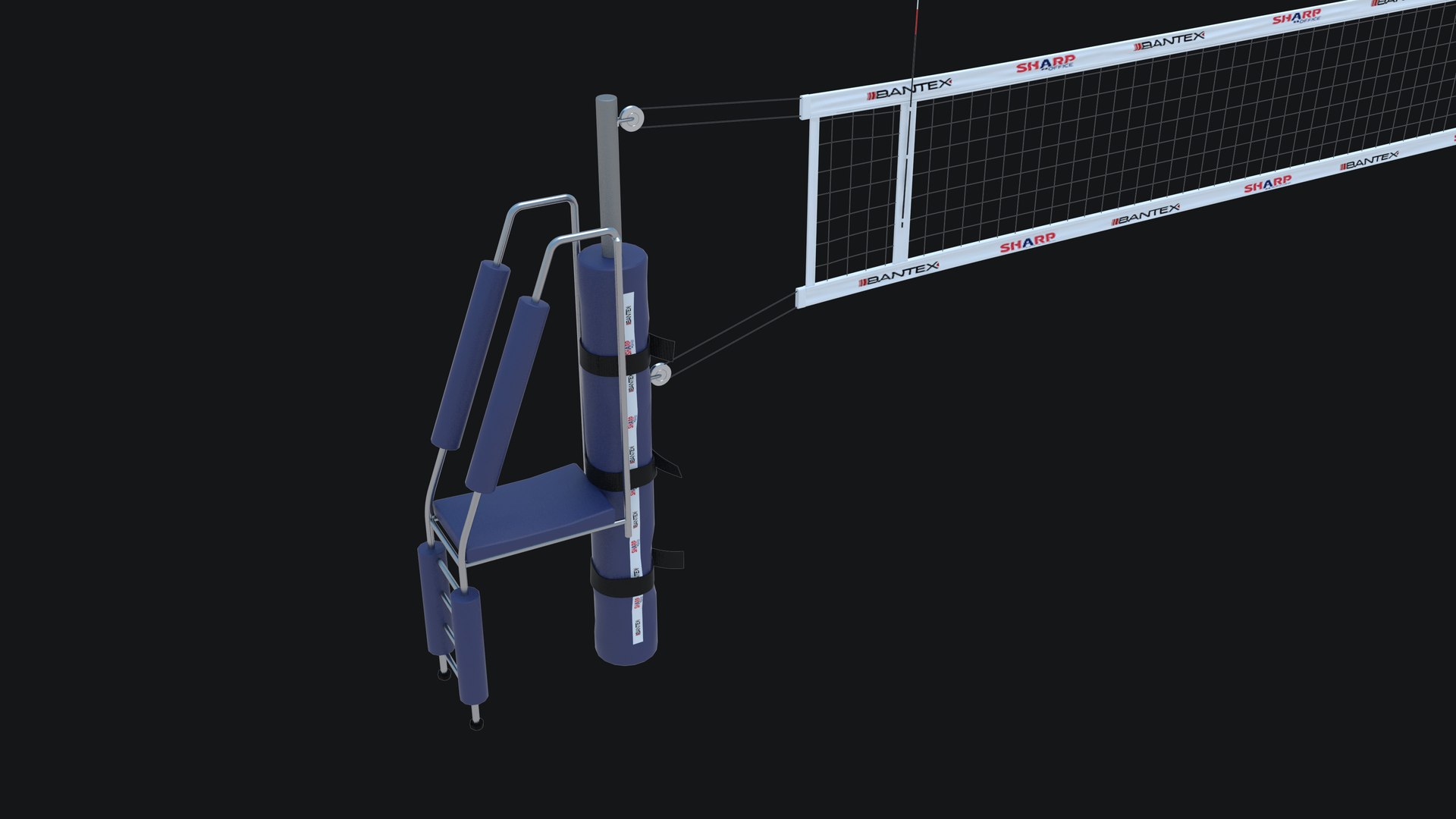 3D Model Badminton Court And Volleyball Goal - TurboSquid 2260615
