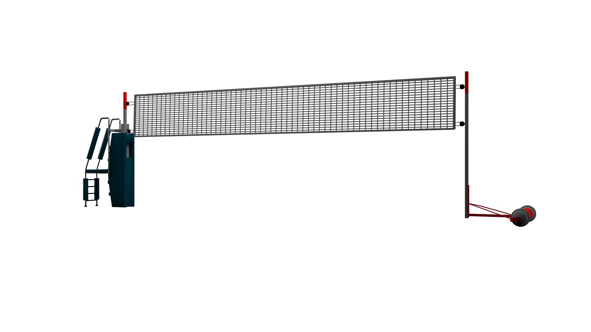 3D Model Badminton Court And Volleyball Goal - TurboSquid 2260615