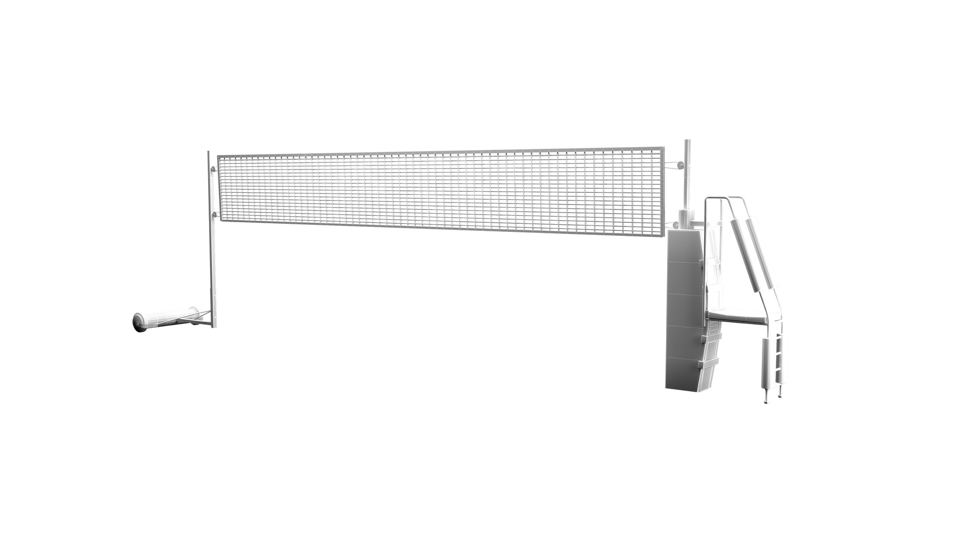 3D Model Badminton Court And Volleyball Goal - TurboSquid 2260615