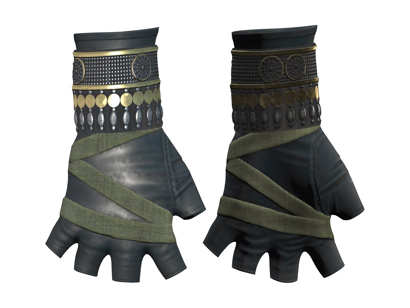 3D Medieval Warrior Outfit Top Gloves Pants Boots Sword Model ...