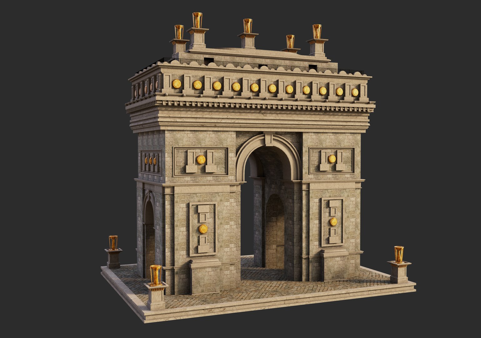 Classic Arch Gate 3D Model - TurboSquid 2398209