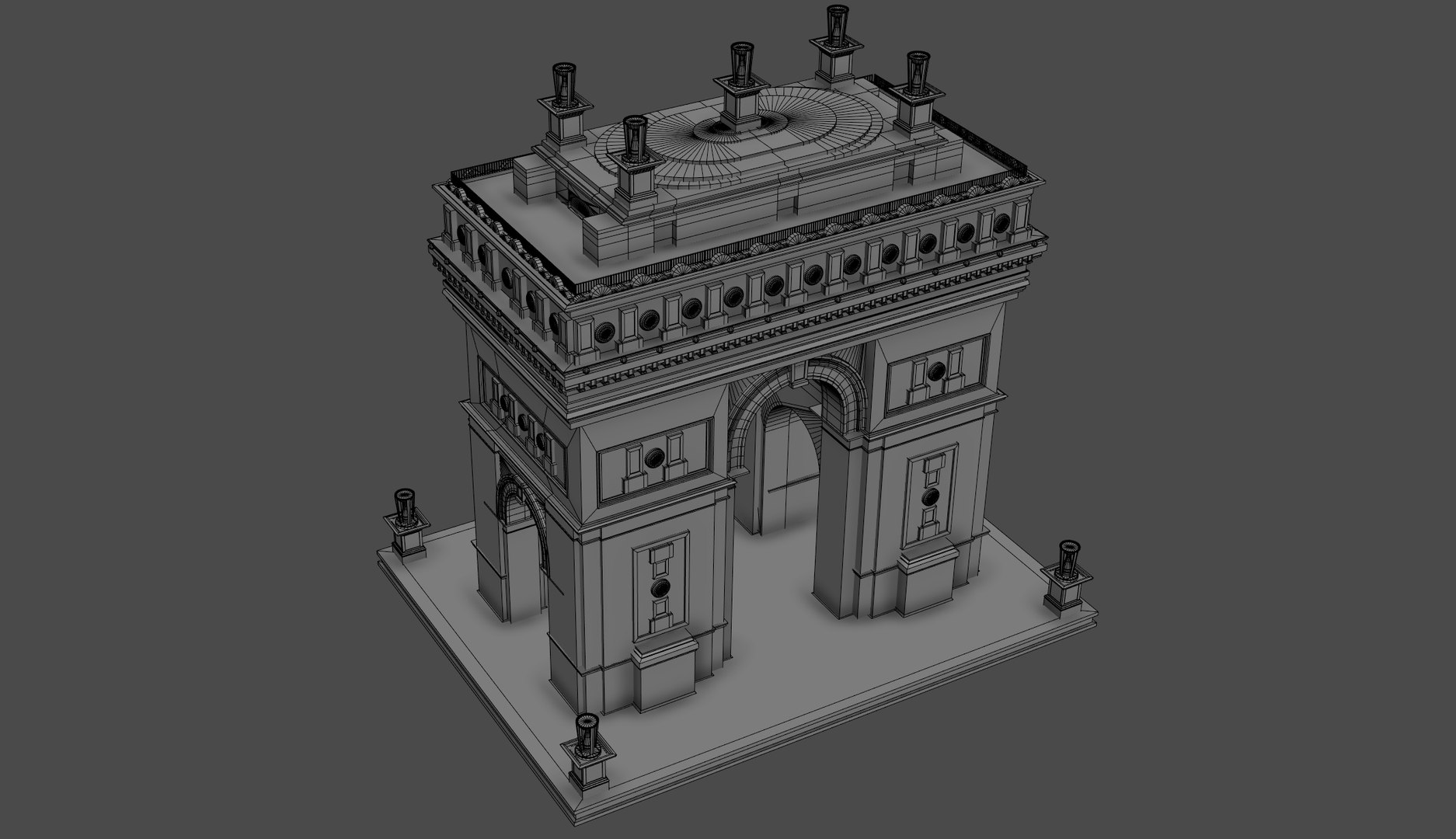 Classic Arch Gate 3D Model - TurboSquid 2398209