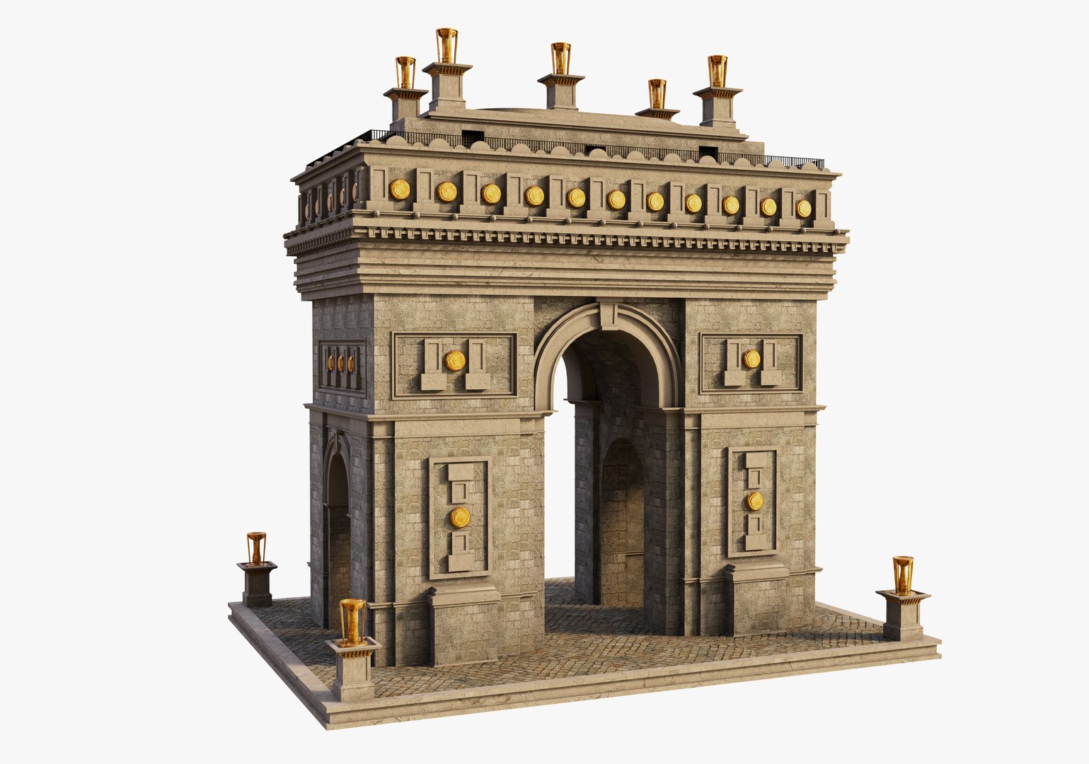 Classic Arch Gate 3D Model - TurboSquid 2398209